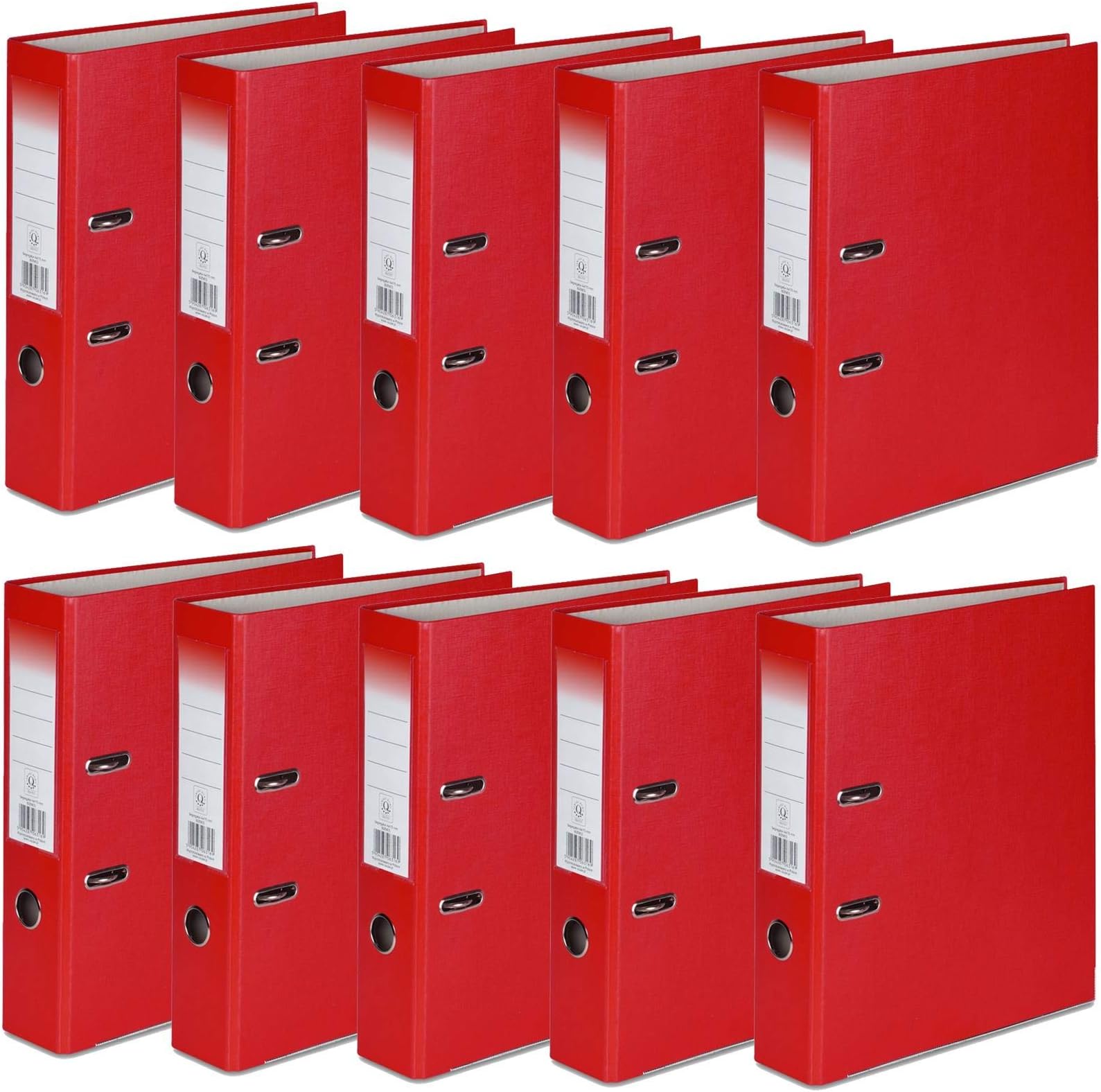 OFFICE CENTRE 5 x Red A4 75mm Strong Premium Business Lever Arch Files Folders Metal Binder Bar ...