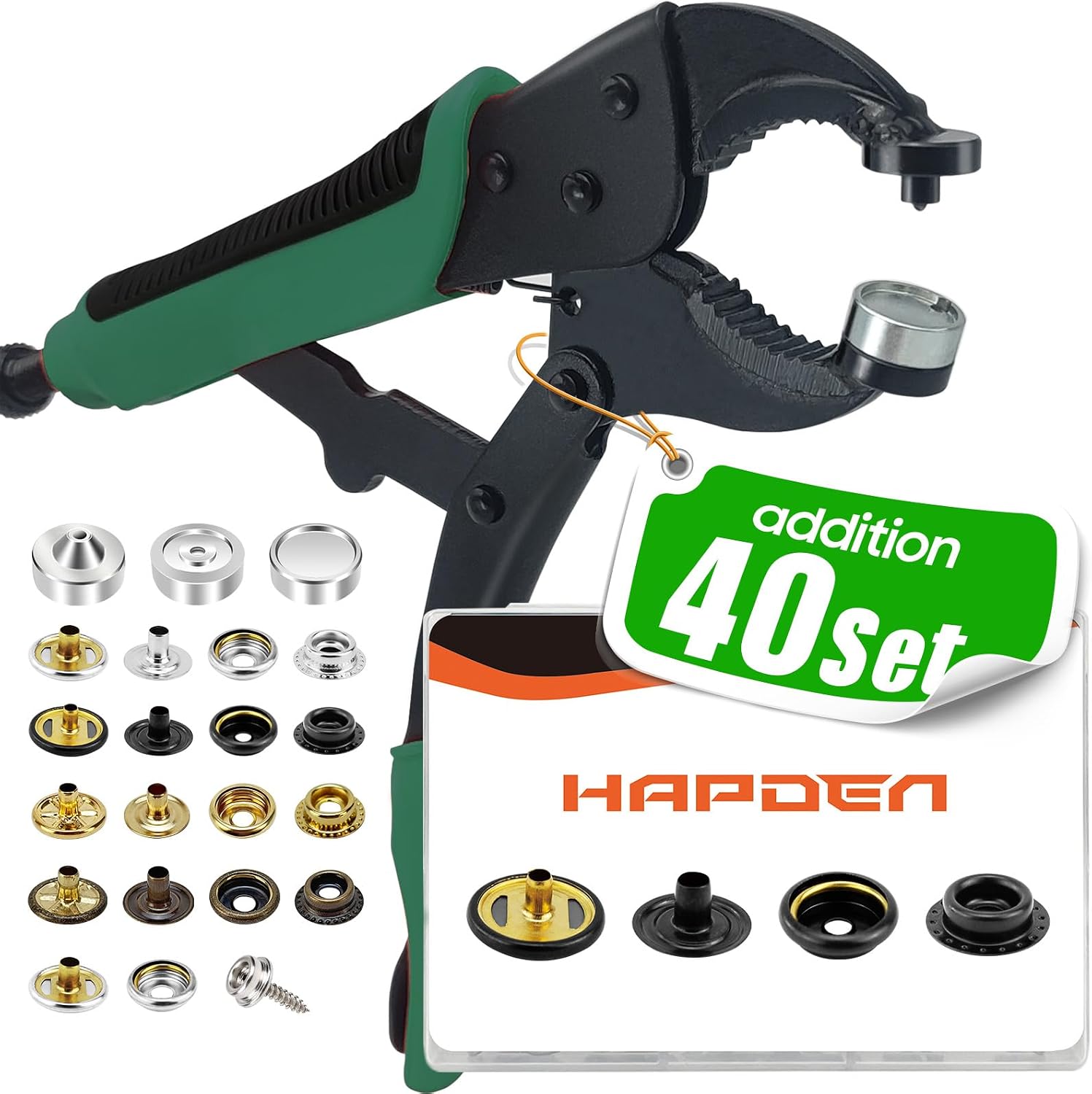 Amazon.com: Heavy Duty Snap Fastener Tool Kit with140 Set 4 Color Snaps ...