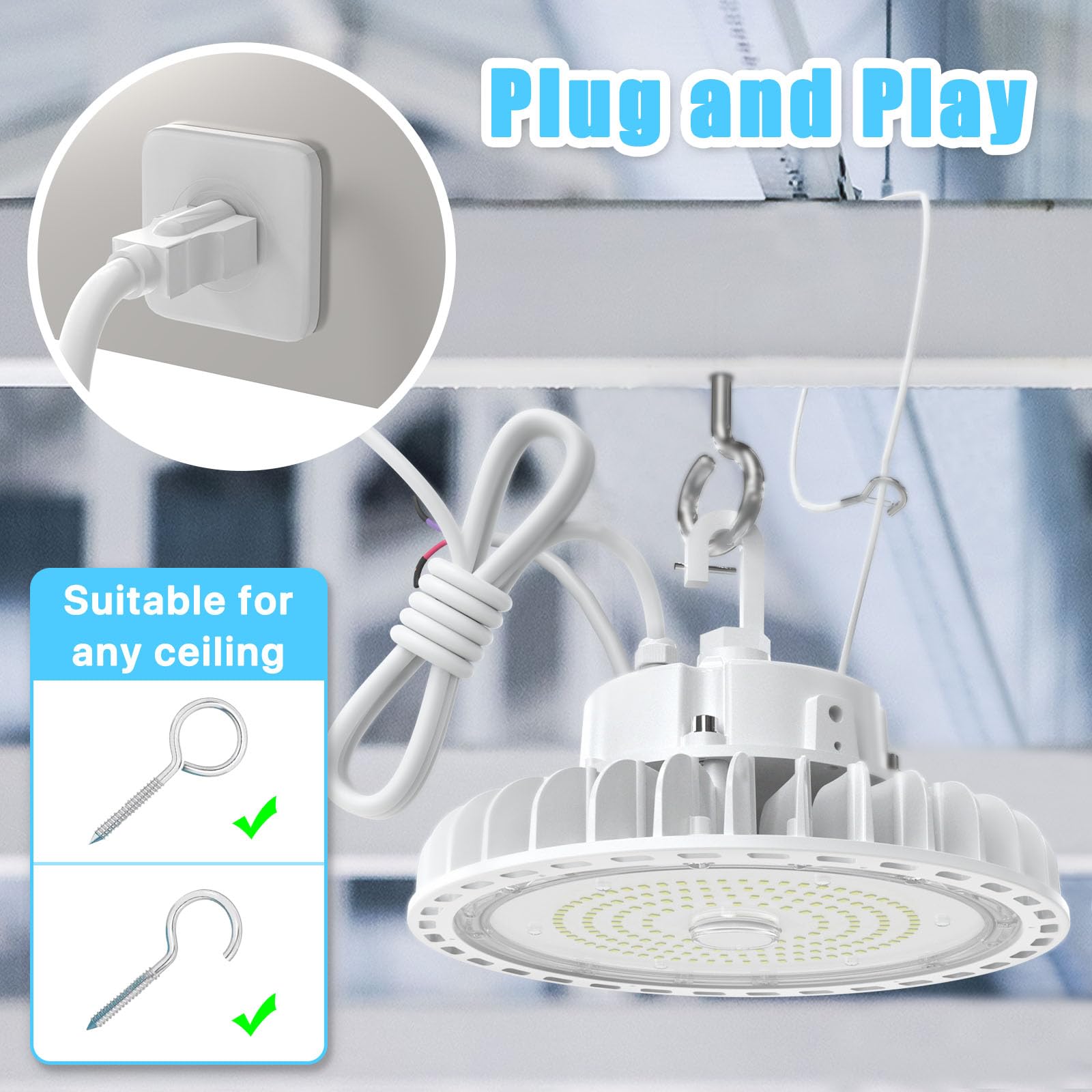 Snapklik.com : HYPERLITE High Bay Led Lights 150W 21,000LM (140lm/w ...
