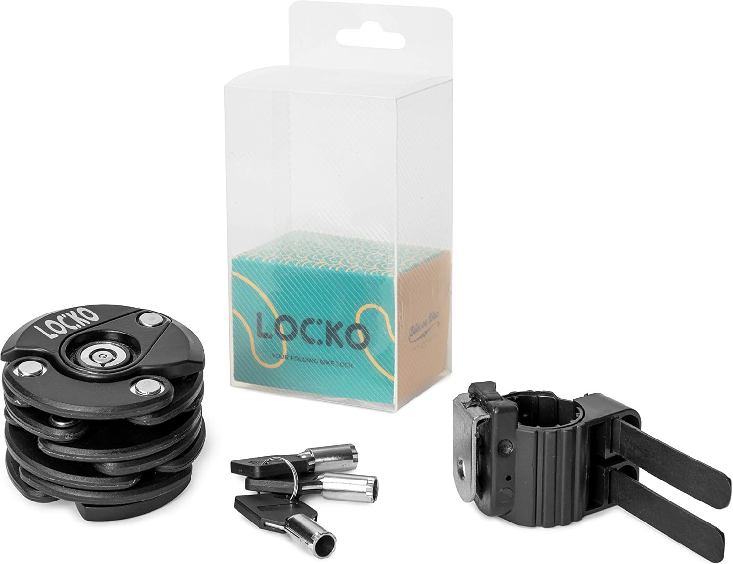 Bike Lock by Locko, Folding Bicycle Lock, Heavy-Duty Stainless Steel ...