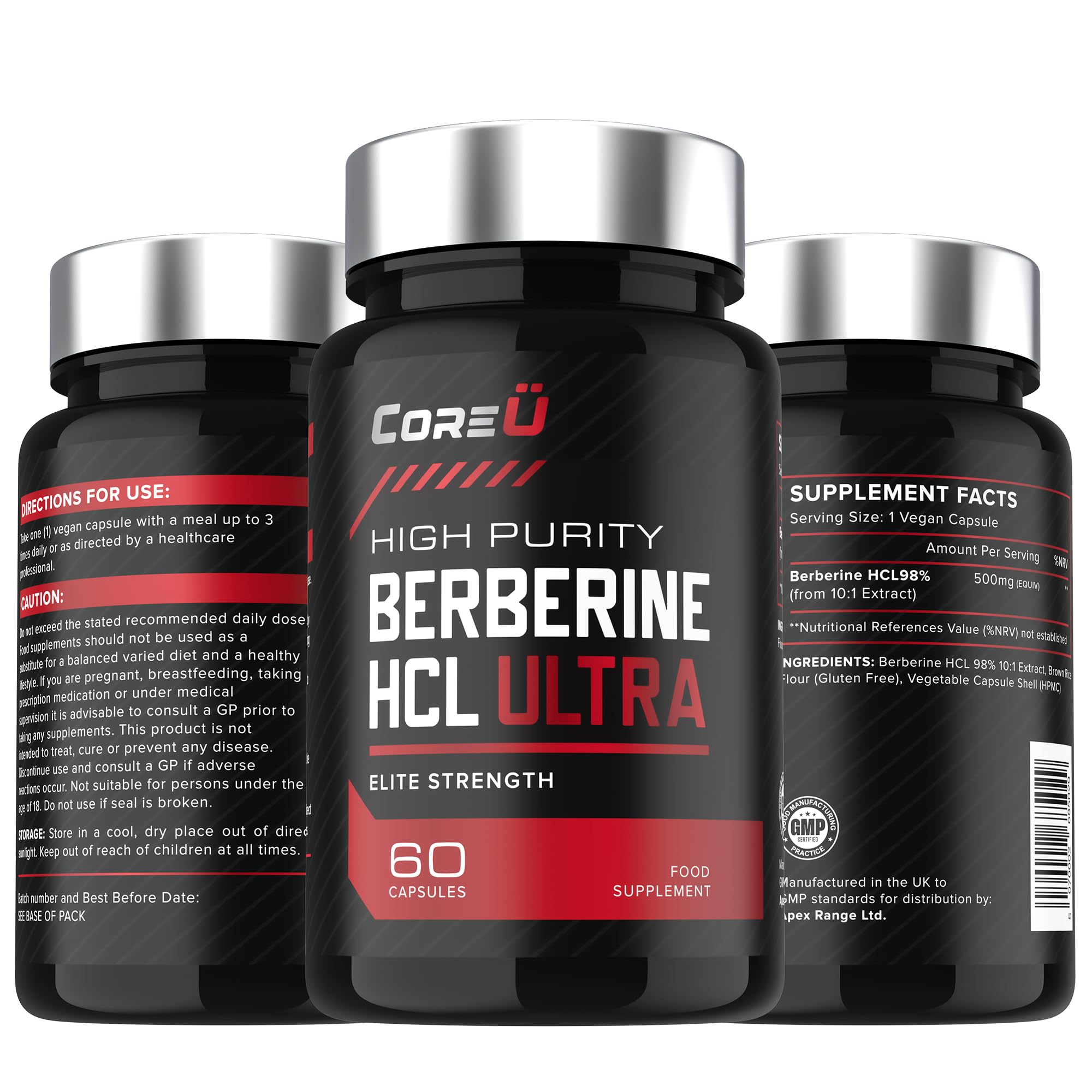 Berberine HCL Ultra 98% Purity Berberine Supplement | Premium Berberine ...