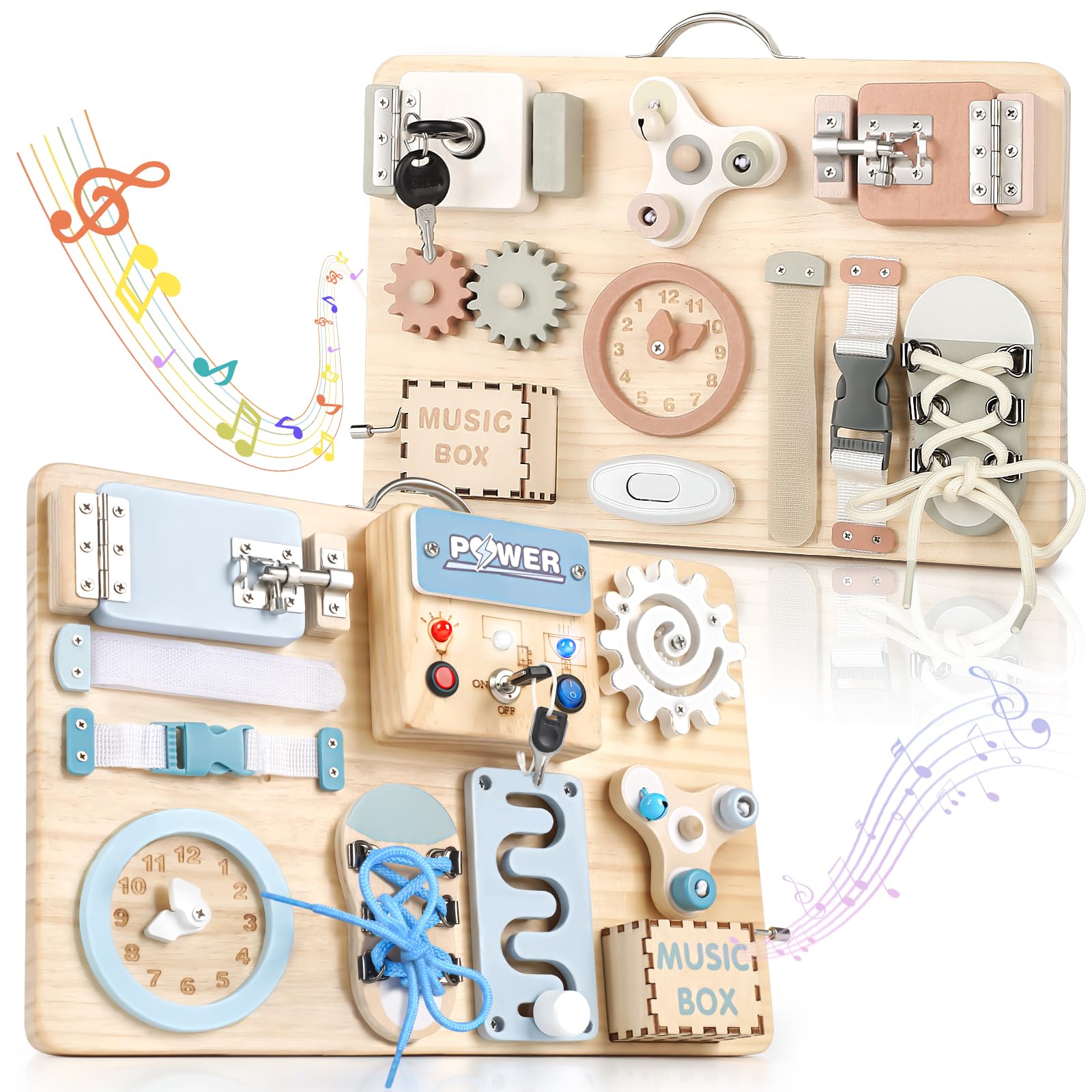 Amazon.com: Joyrea Toddler Busy Board & Sensory Toys Board Set : Toys ...