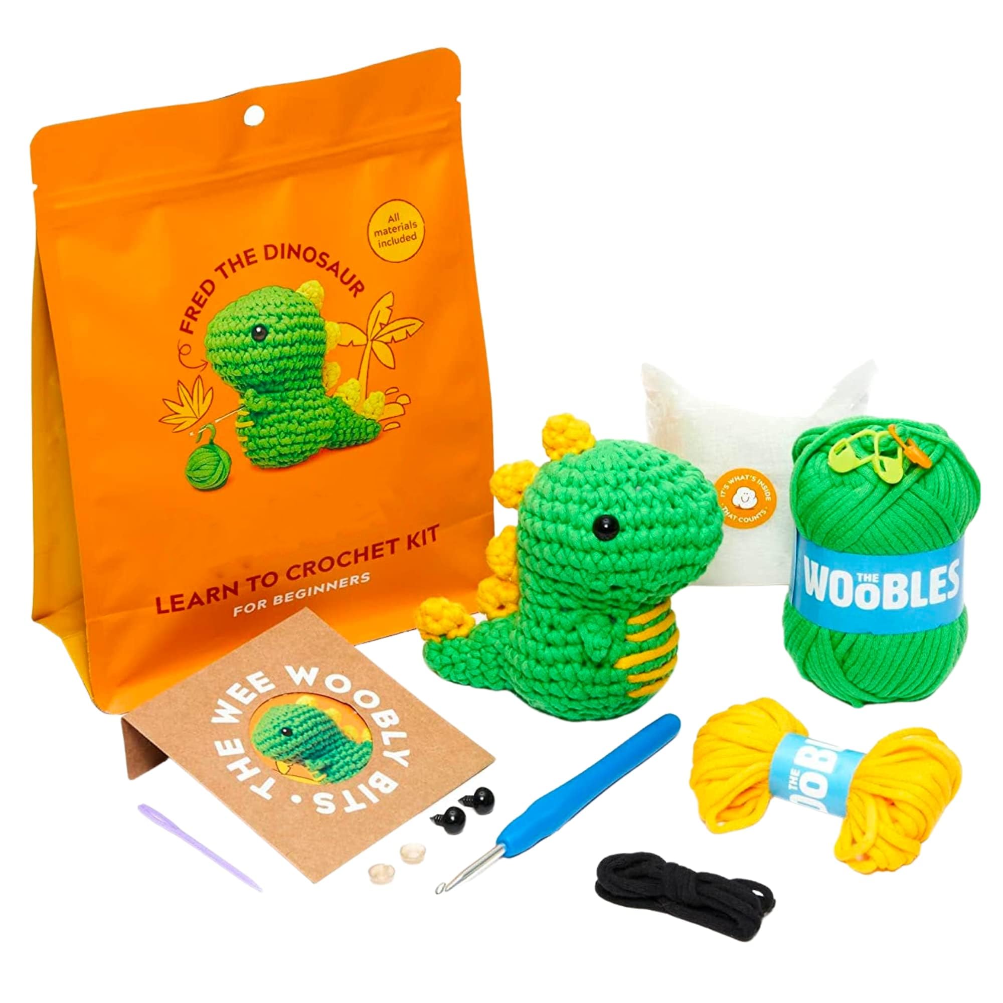 Buy Easy Peasy Crochet Kit for Beginners, Fred The Dinosaur Crochet Kit ...