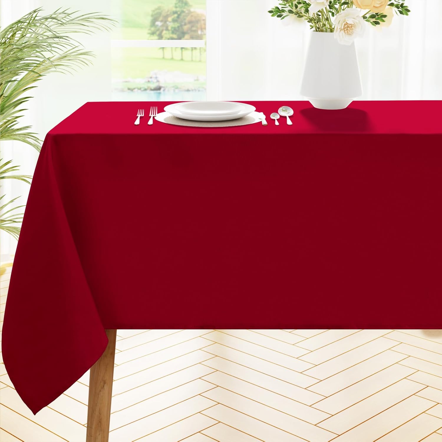 Amazon.com: smiry Rectangle Table Cloth, Waterproof Anti-Scratch ...