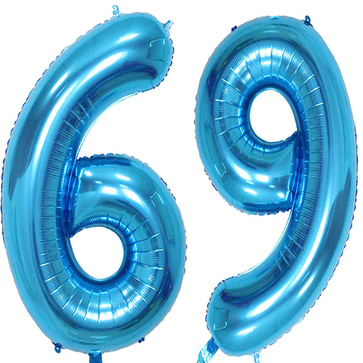 MAGJUCHE 40 inch Blue Foil 69 Helium Jumbo Digital Number Balloons ...
