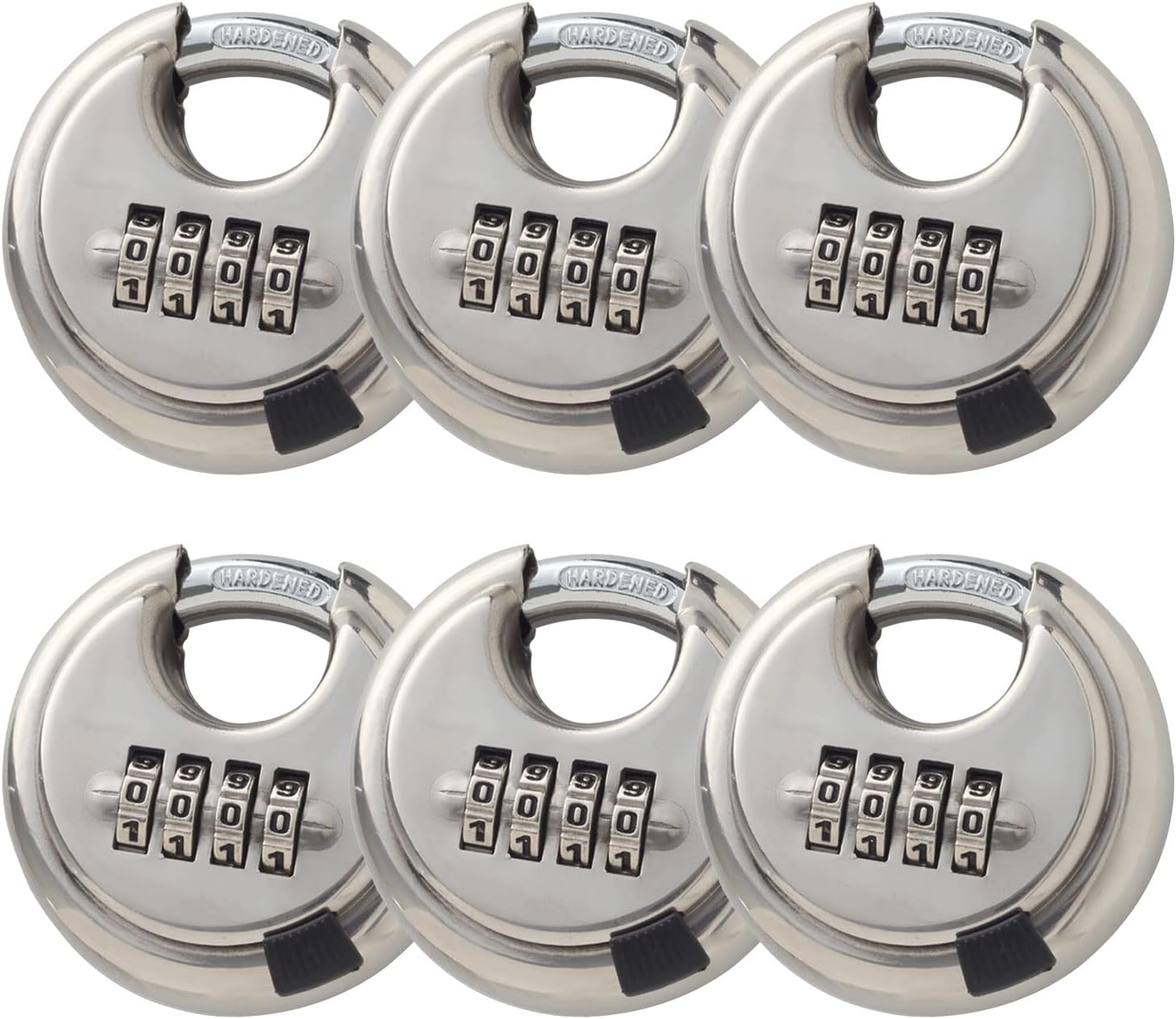 Ganggend 6 Pcs Stainless Steel Combination Lock, 4 Digit Disc Outdoor ...