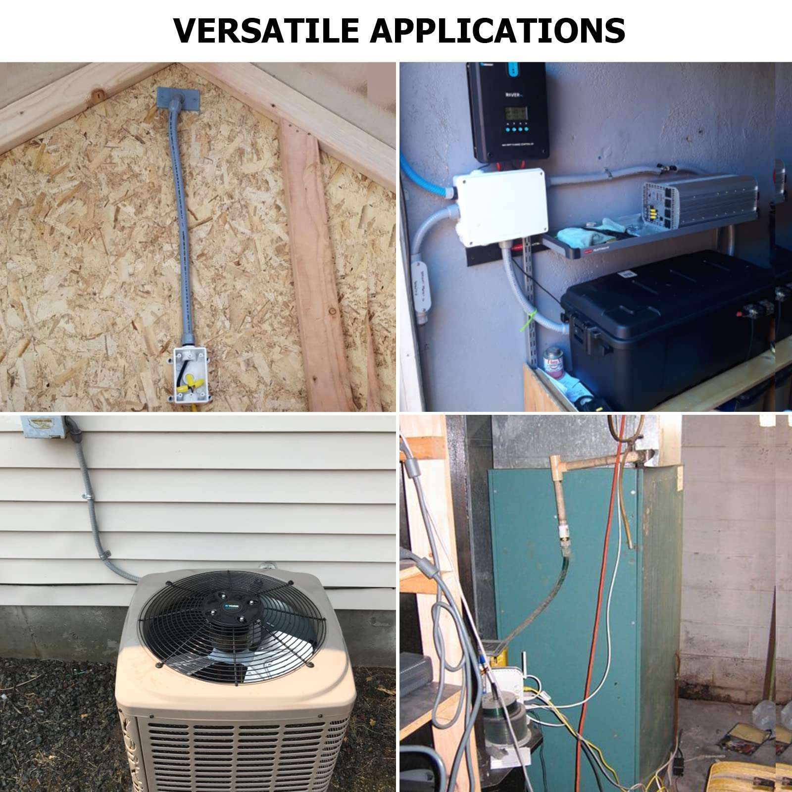 Liquid-Tight Conduit and Connector Kit,Flexible Non Metallic Liquid ...