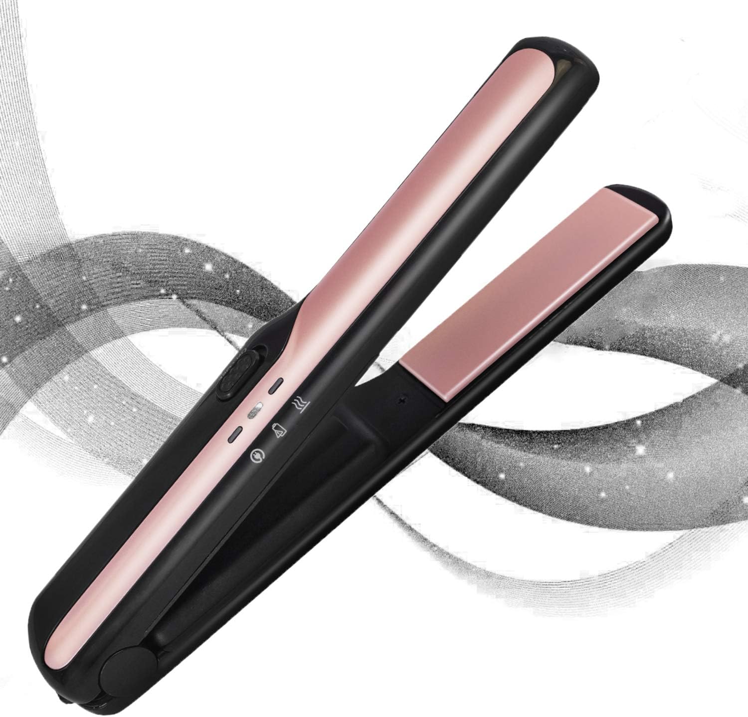 UKLISS Cordless Hair Straighteners Ceramic Flat Iron Wireless Mini Portable USB Rechargeable ...