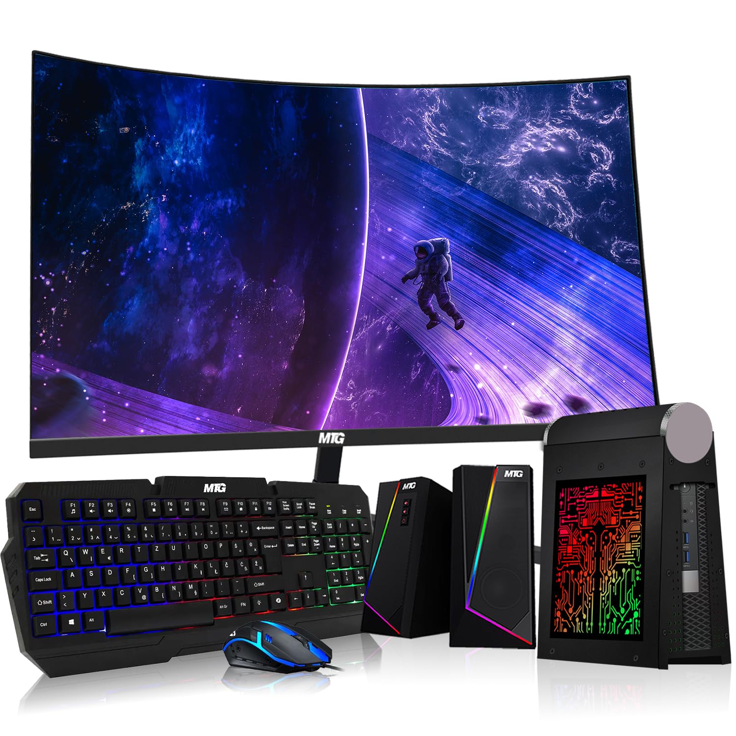 Amazon.com: CyberCube Mini PC Bundle, Intel Core i5, 16GB RAM ARGB ...