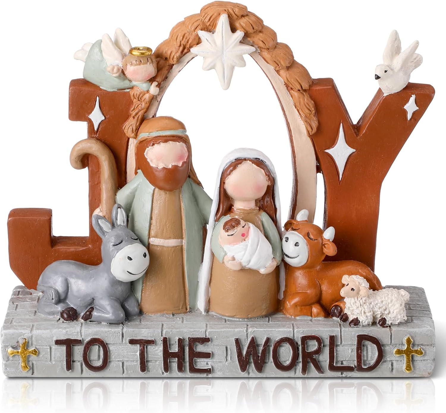 Amazon.com: Christmas Nativity Scene Figures, Holy Family Nativity ...