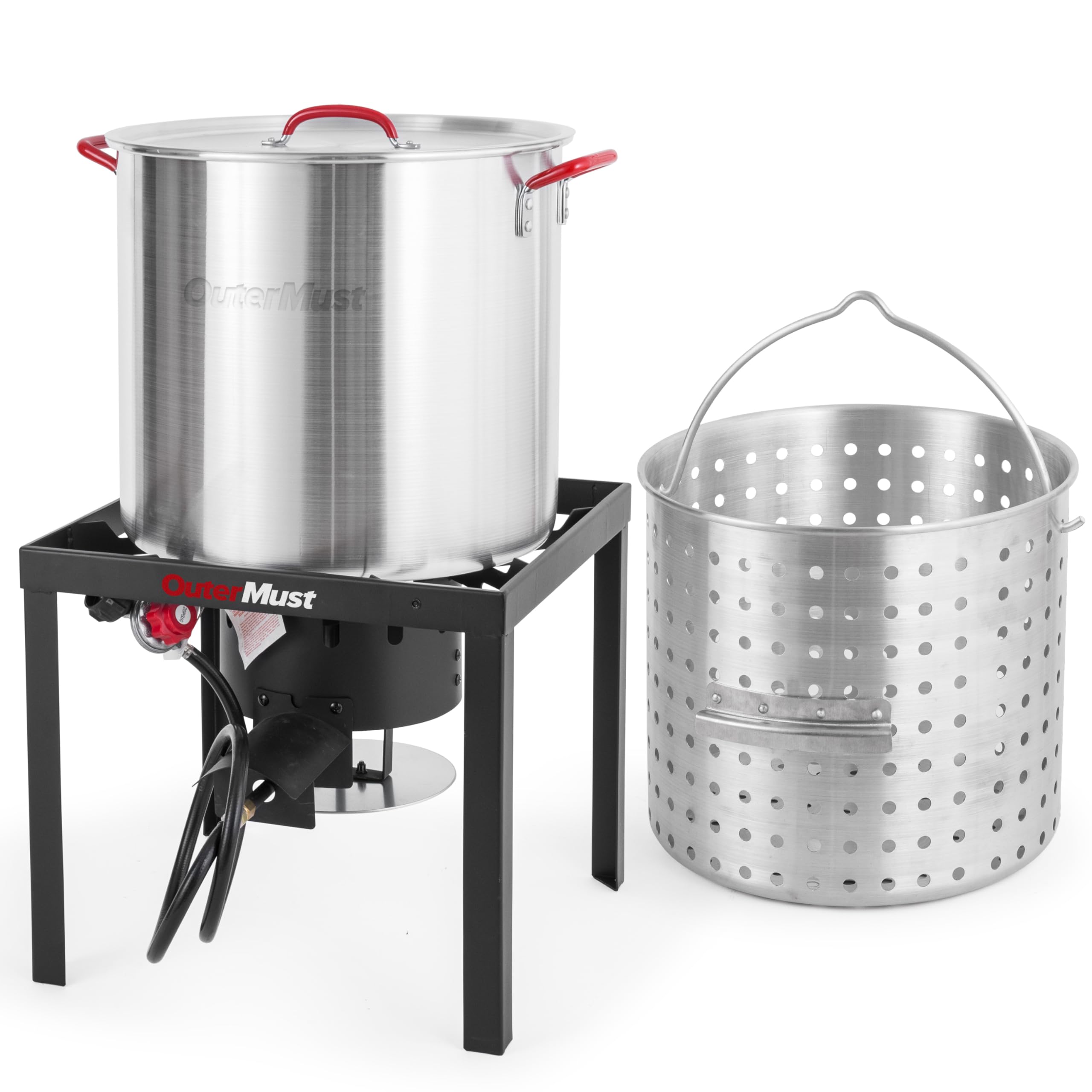 Amazon.com: OuterMust 60 Qt. Seafood Boil Pot and Burner Kit Seafood ...