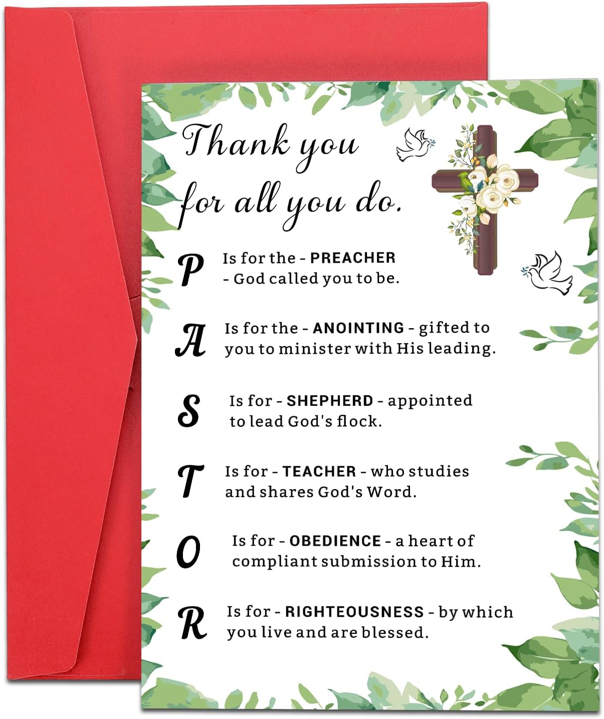 Amazon.com: Perleddom Pastor Card Gifts Pastor Appreciation Gifts for ...