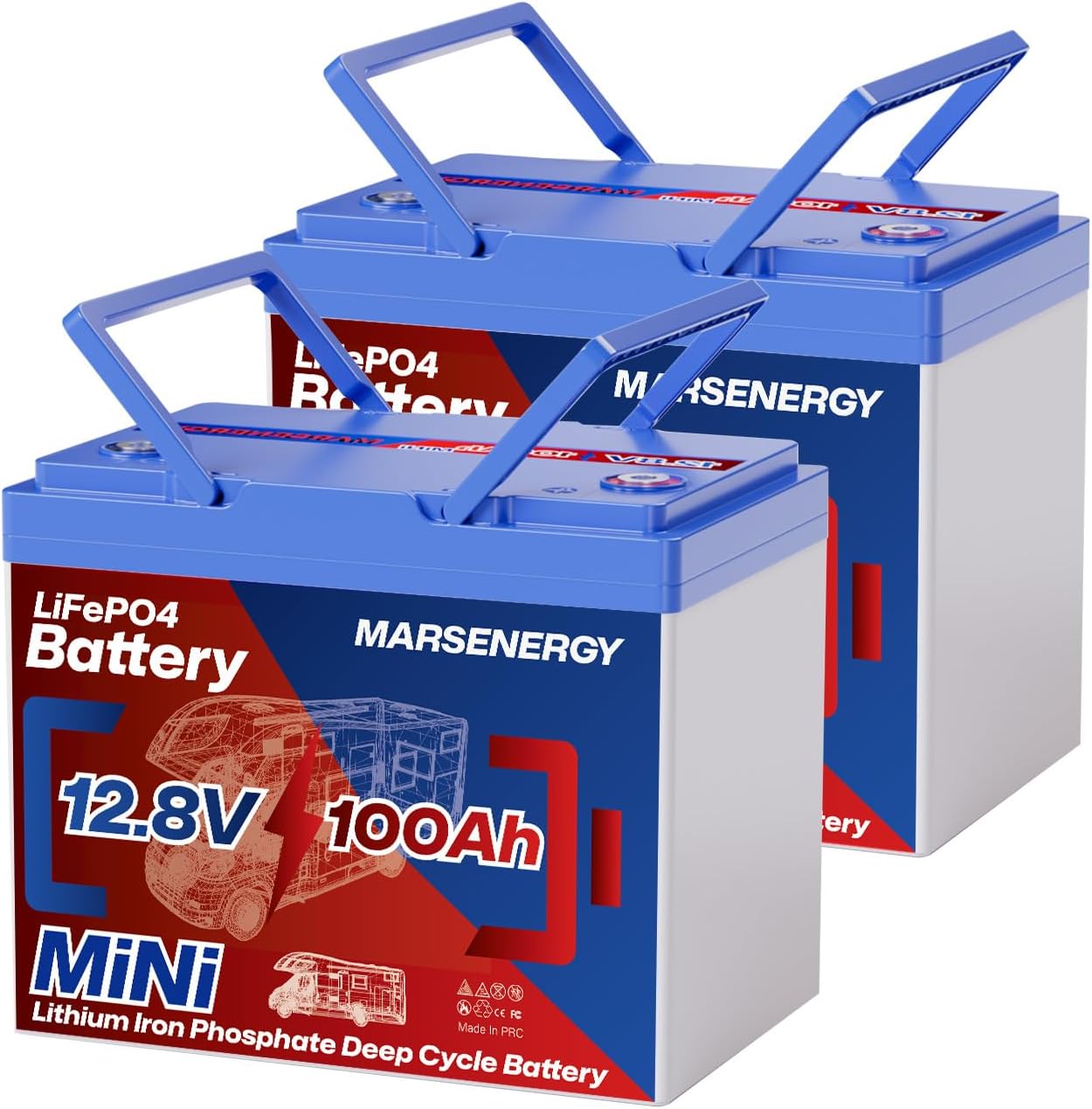 Amazon.com: 12V 100Ah Lifepo4 Battery, Bci Group 24, Built-In 100A ...