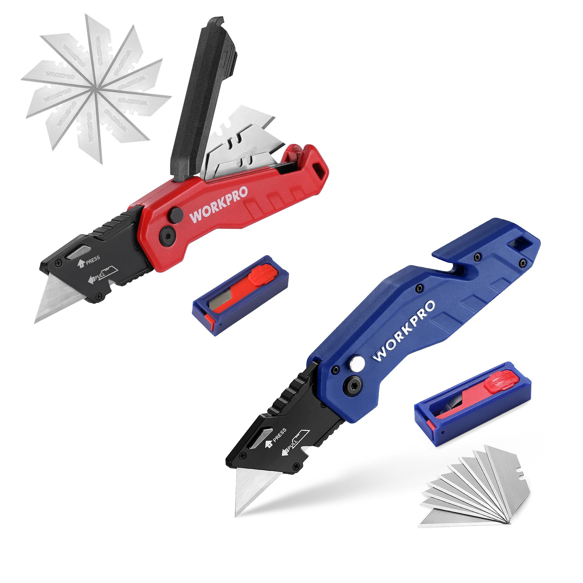WORKPRO Folding Utility Knife, Quick Change Box Cutter - Amazon.com