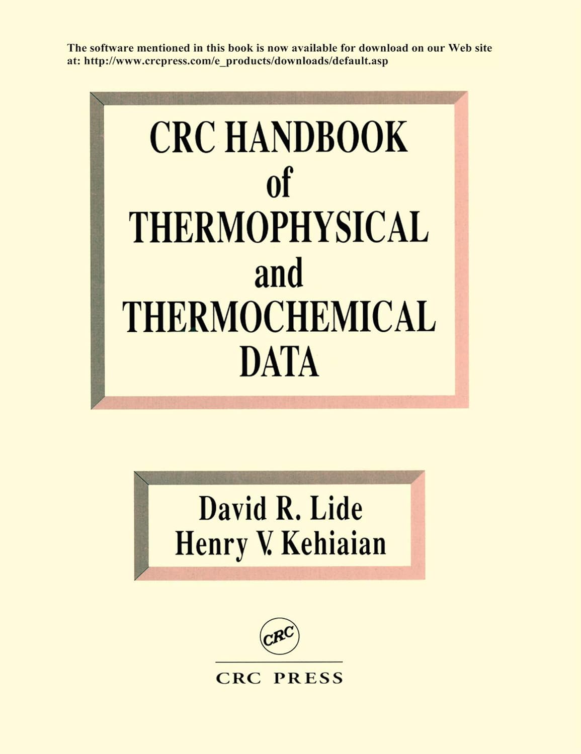 CRC Handbook of Thermophysical and Thermochemical Data 1, Lide, David R ...