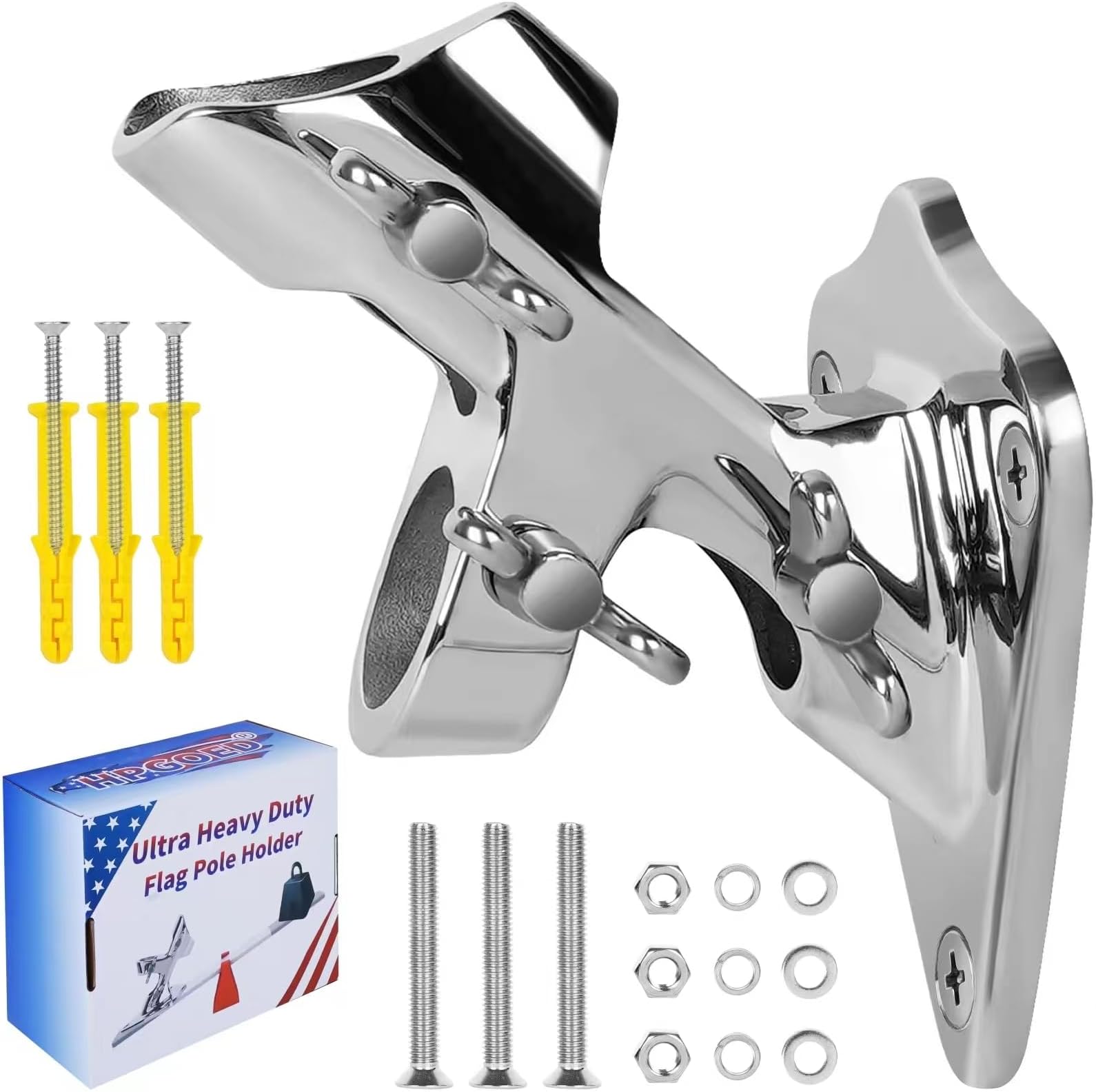 Amazon.com : FUNNANS Flag Pole Holder, 316 Stainless Steel Heavy Duty ...