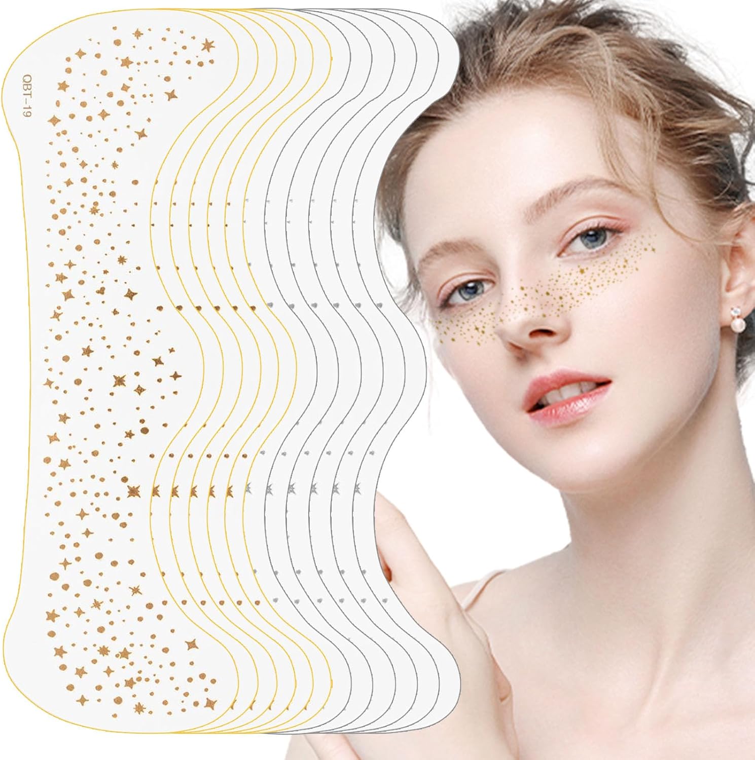 12PCS Glitter Freckles, Glitter Freckles Face Tattoo, Glitter Face ...