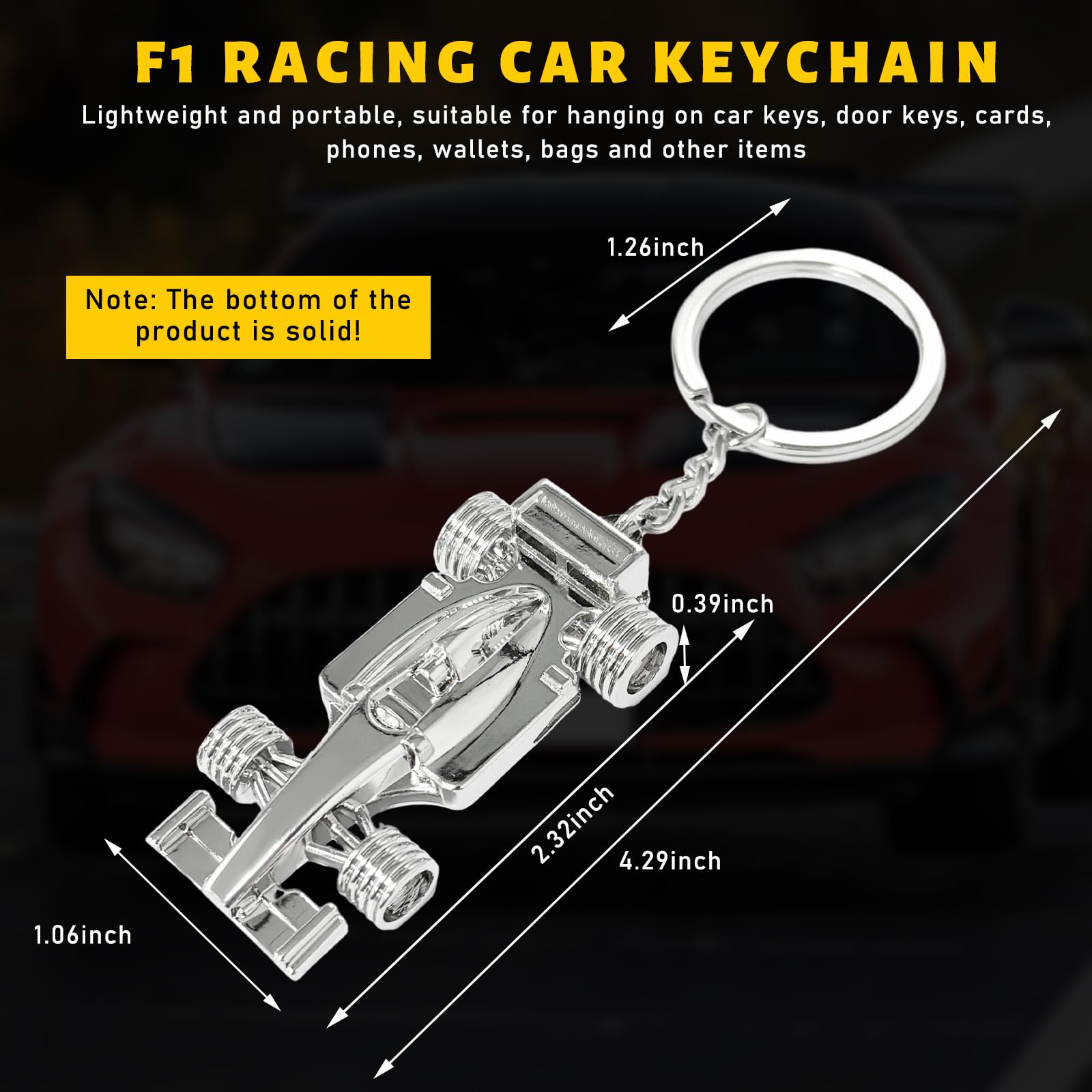Snapklik.com : Suvnie F1 Race Car Keychain, Party Favor Auto Keyring ...