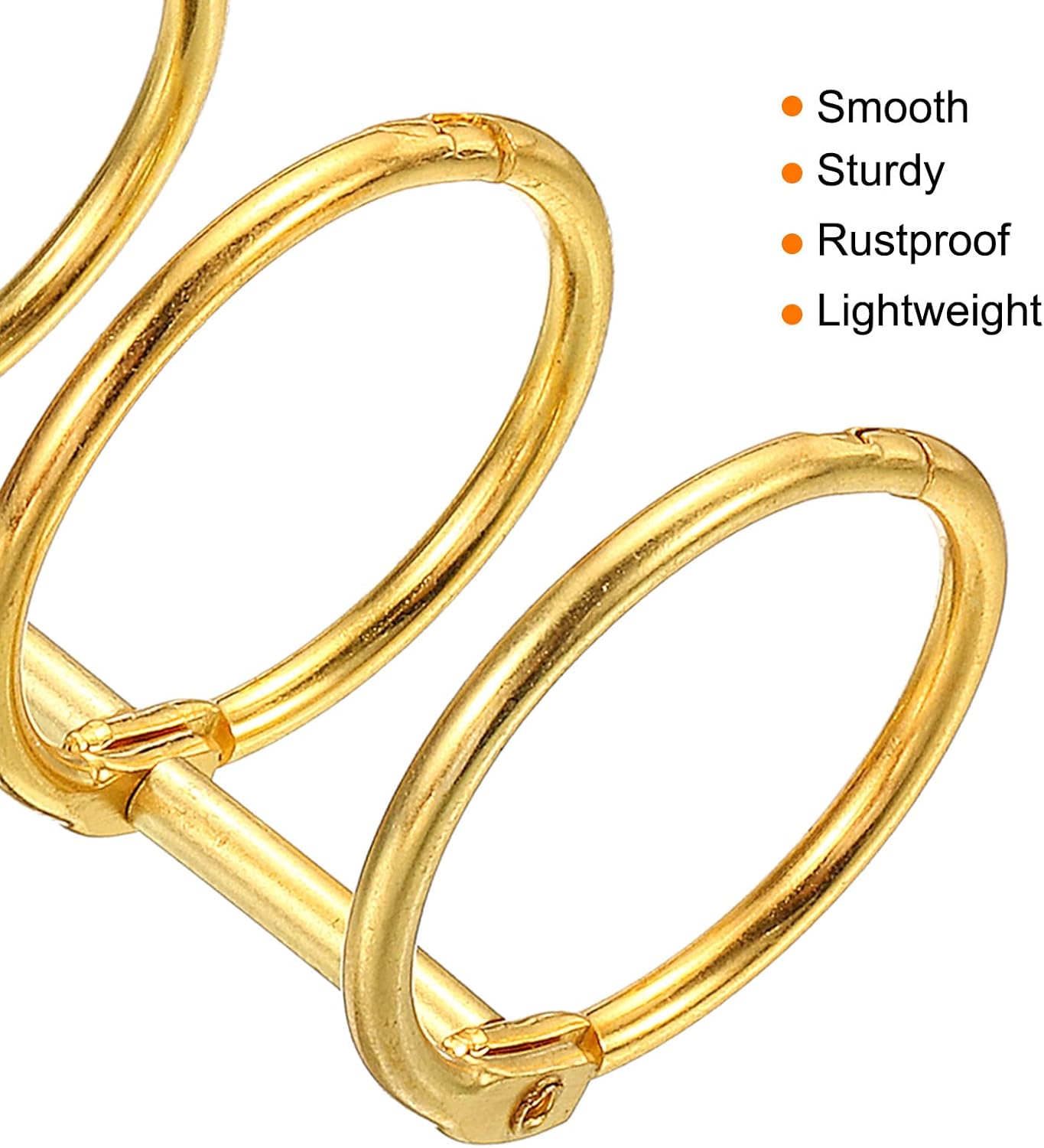 PATIKIL 1″ Dia 3-Rings Book Rings, 10 Pack Metal Binder Rings Loose ...