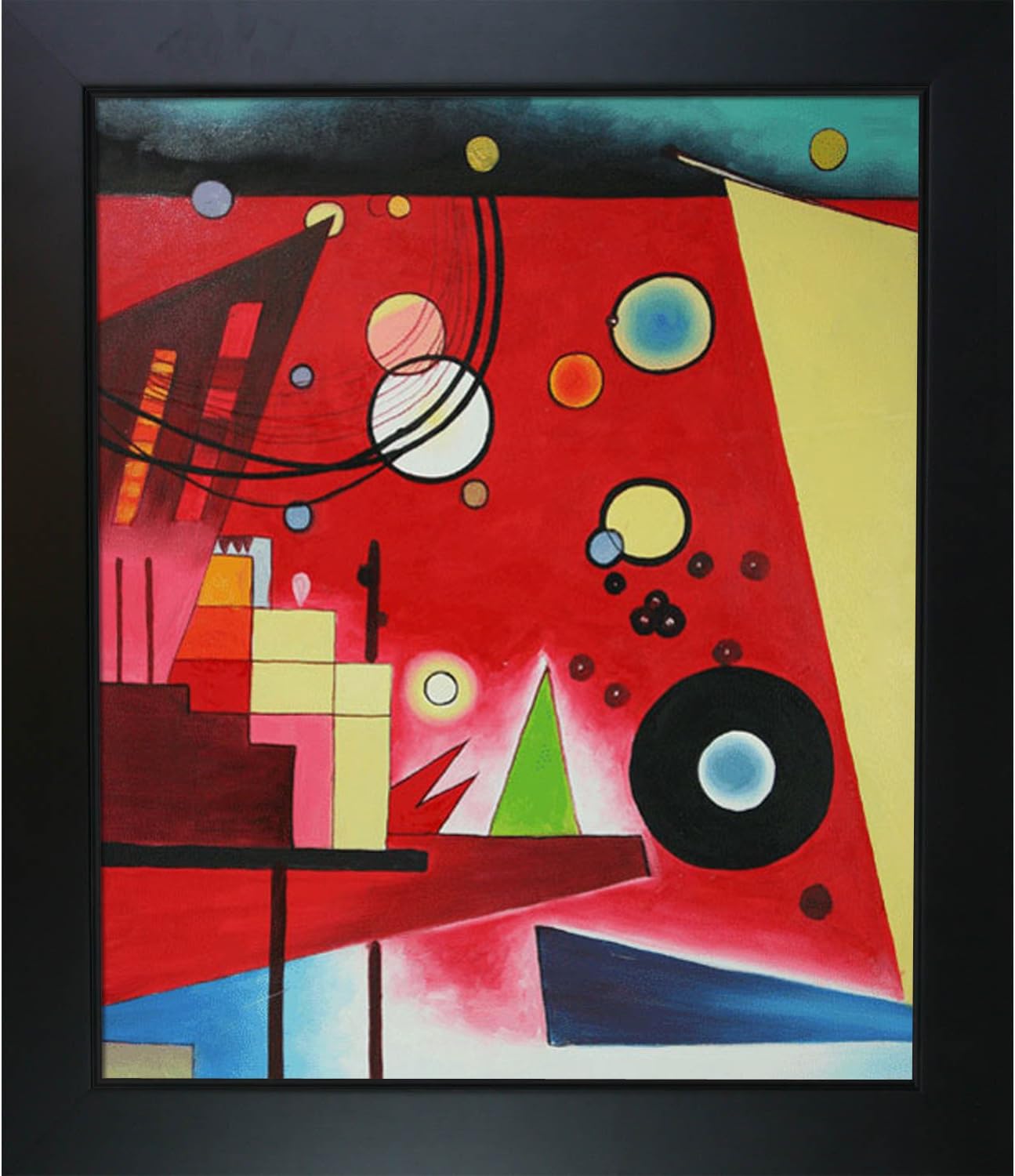 Amazon.com: overstockArt Schweres Rot Heavy Red Oil Painting by ...
