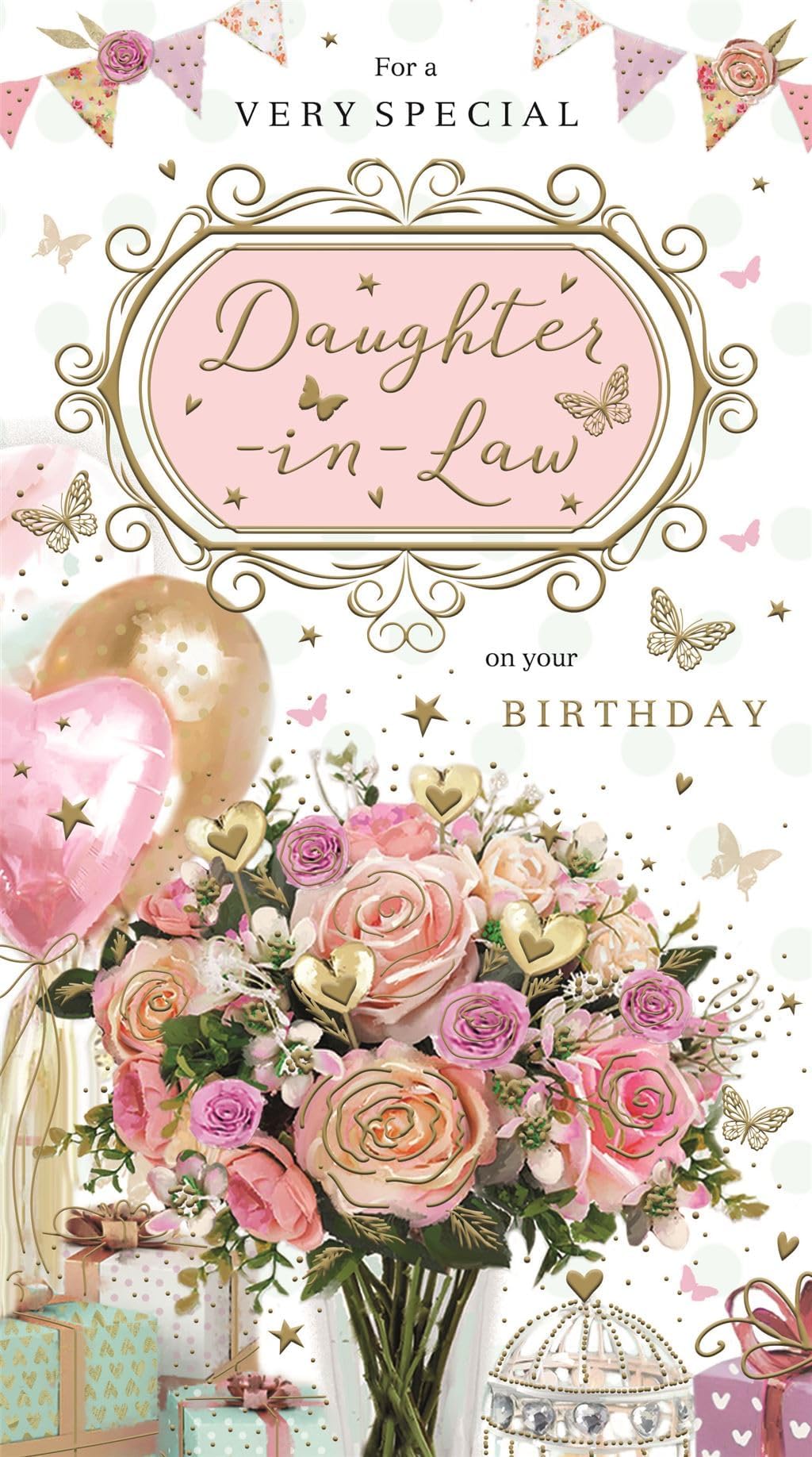 ICG Daughter In Law Birthday Card Vase Of Flowers : Amazon.co.uk ...