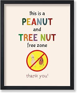 Poster Master Peanut and Tree Nut Free Zone Poster - Food Allergy ...