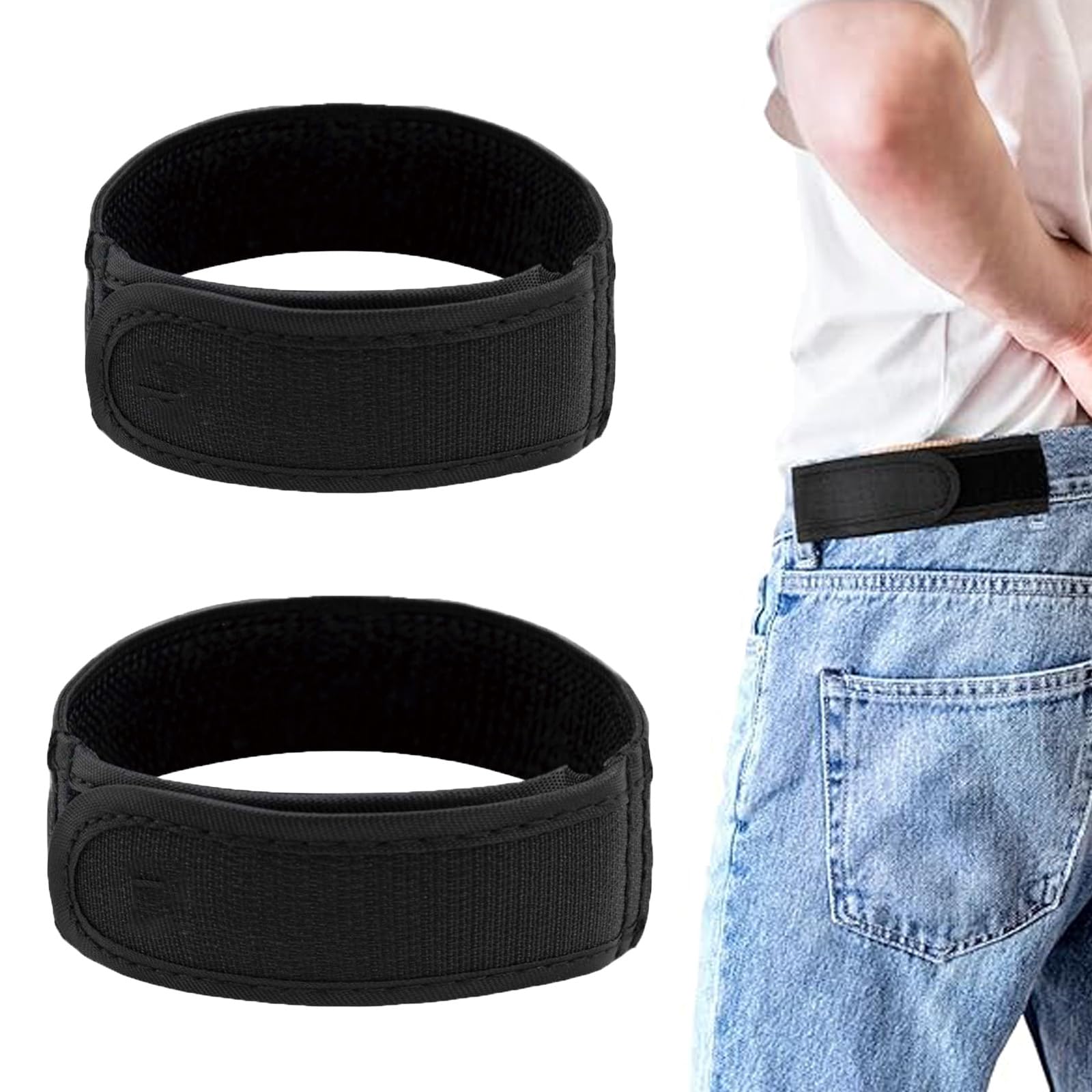 BPTZYLN 2 Pcs No Buckle Belts for Men,Buckless Belt for Men Mens Belts ...