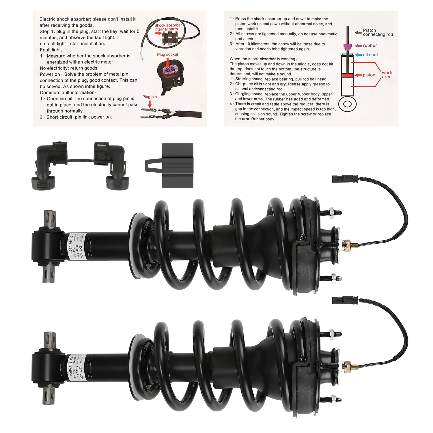 Buy ISINFLASH Front Pair Shock Absorber Struts Assembly Magnetic Ride ...