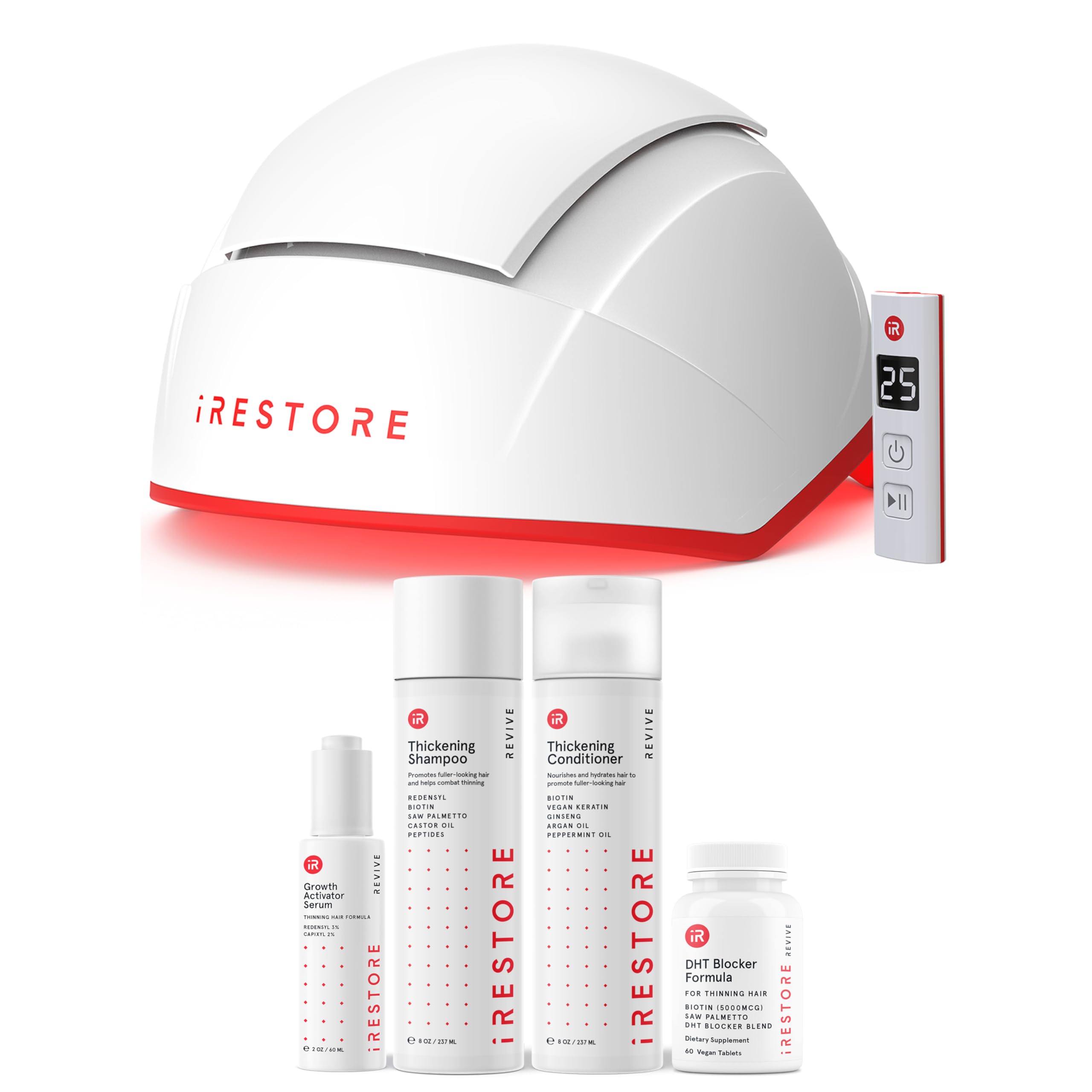 Amazon.com: Complete Hair Growth Power Kit: Red Light Therapy Device ...