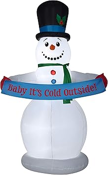 Amazon.com: Gemmy Animated Christmas Airblown Inflatable Snowman w ...