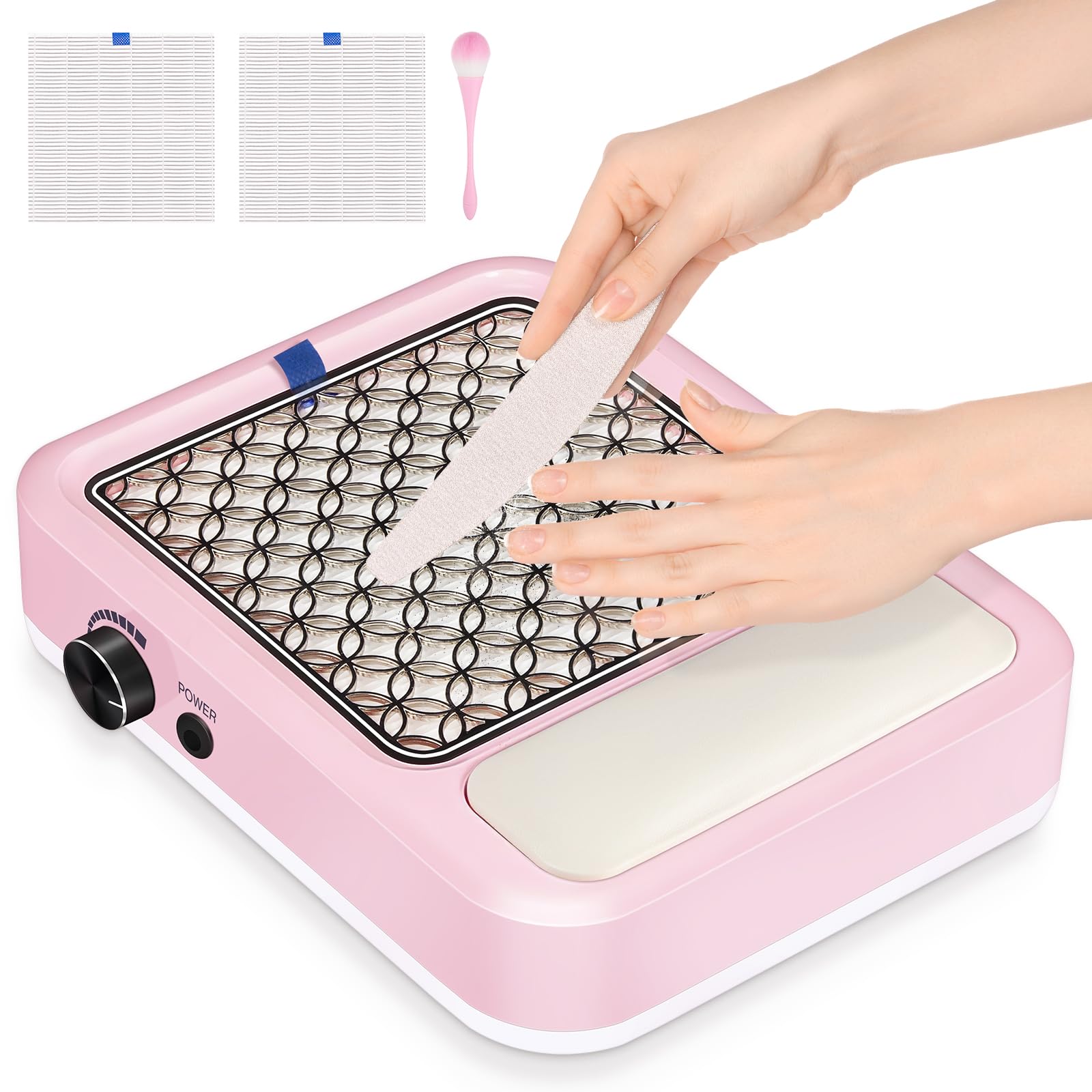 Amazon.com: Nail Dust Collector, Urbuti 80W Powerful Nail Vacuum Dust ...