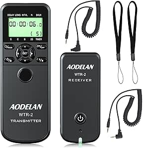 Amazon.com : AODELAN Camera Wireless Shutter Release Timer Remote Control for Canon EOS R, ROS ...