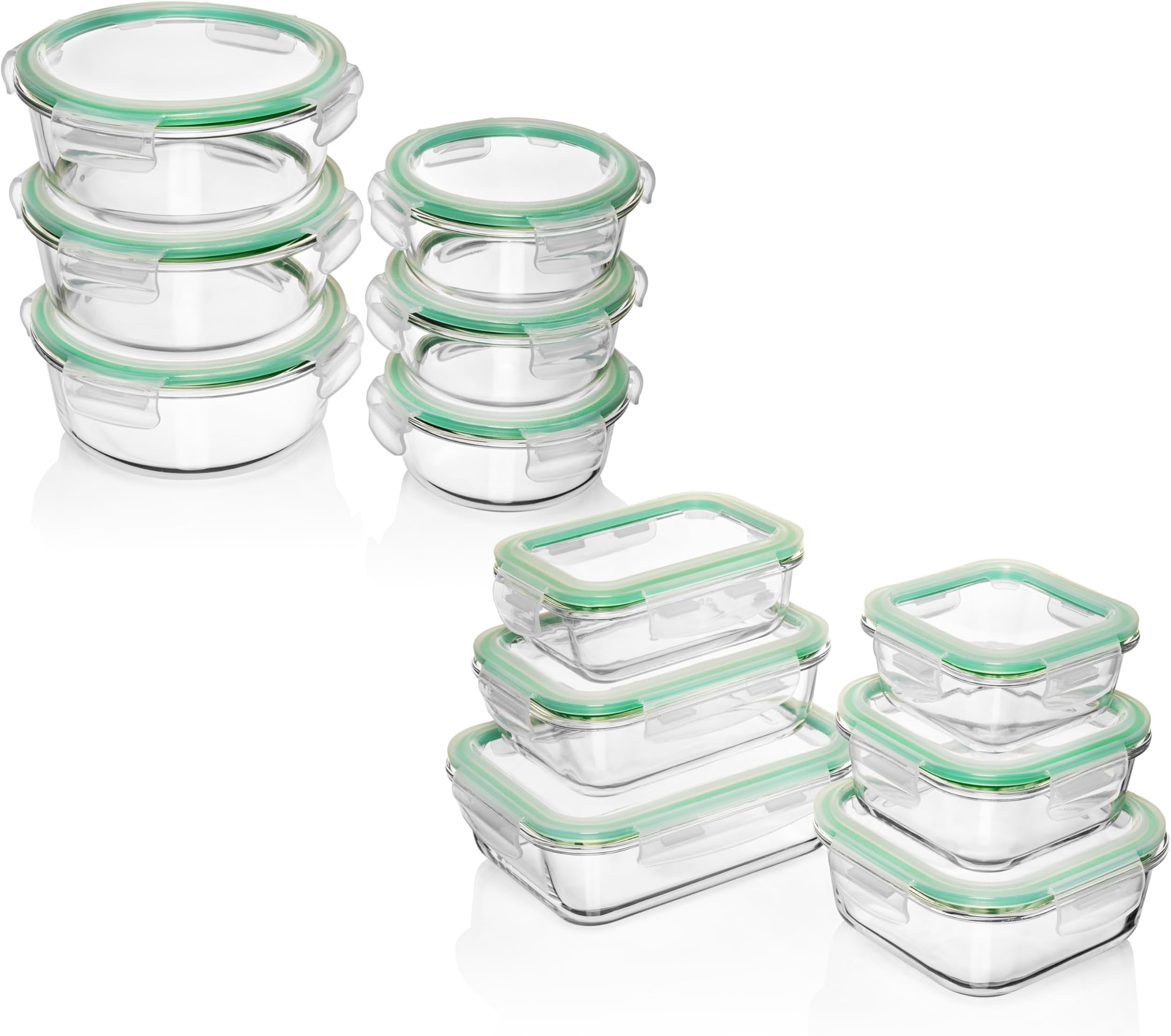 Amazon.com: Fusion Gourmet Versatile Glass Food Storage Bundle: 6 Round ...