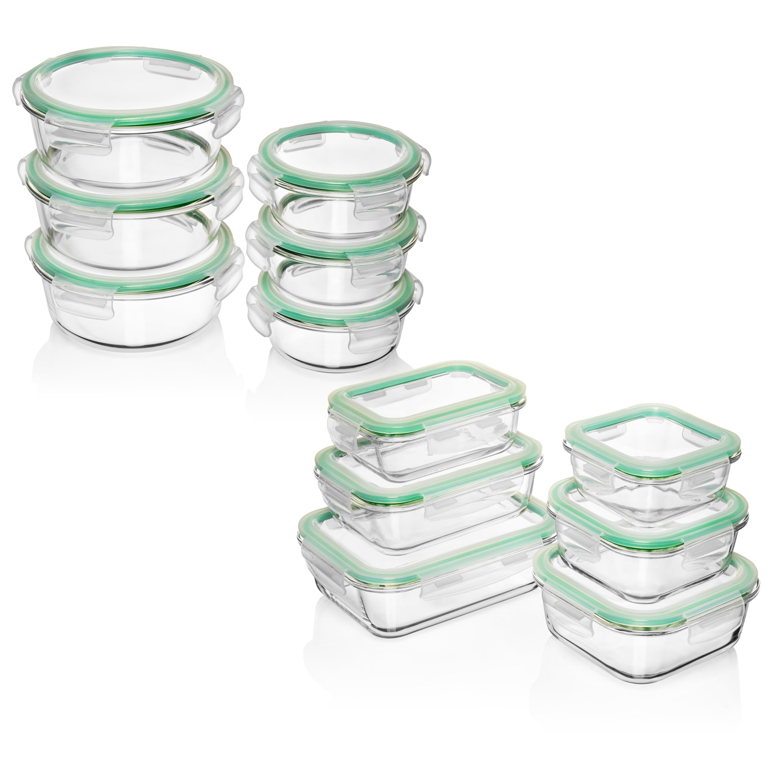 Amazon.com: Fusion Gourmet Versatile Glass Food Storage Bundle: 6 Round ...