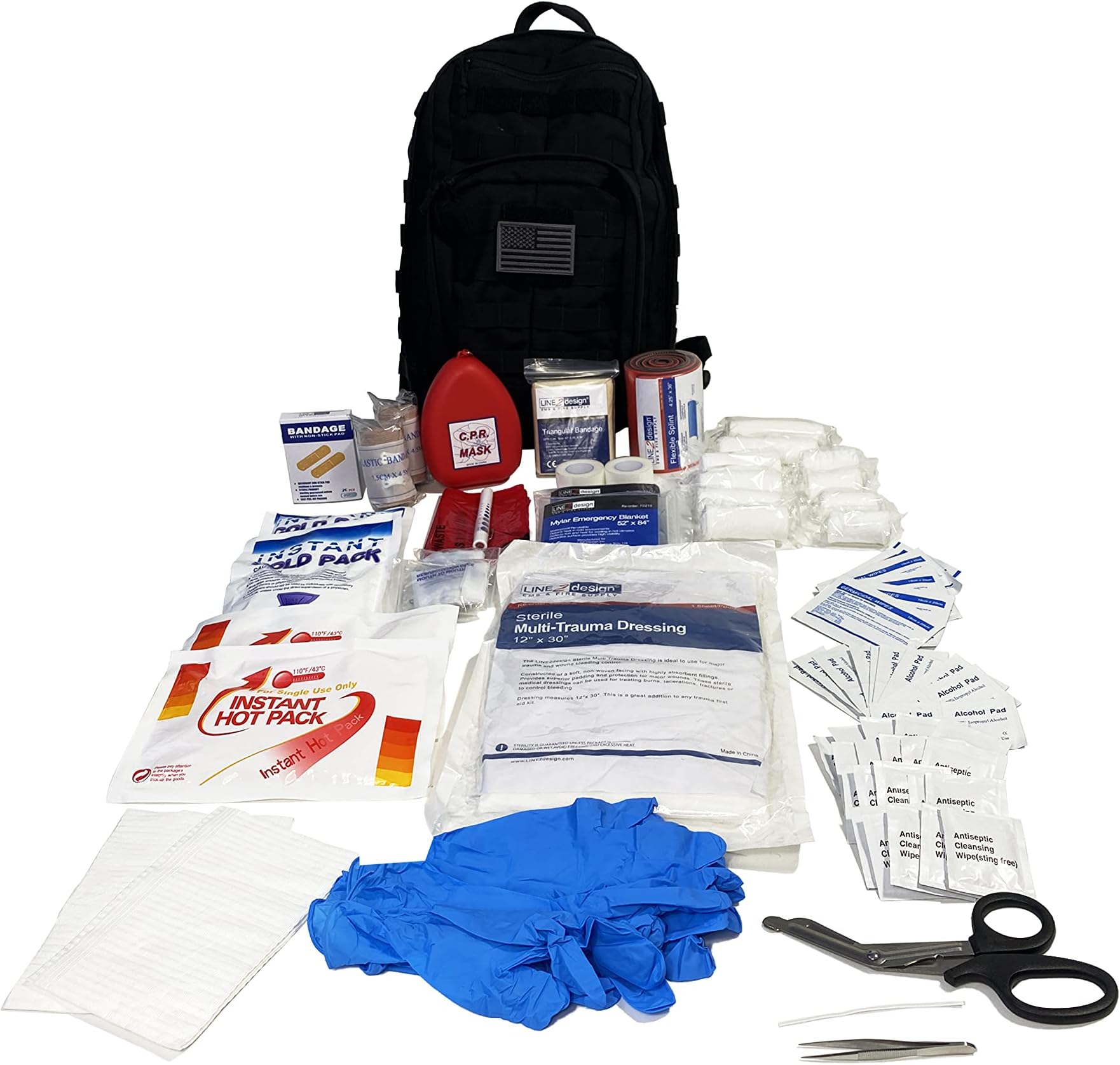 Amazon.com: LINE2design Complete Molle Bag Kit - Emergency Survival ...