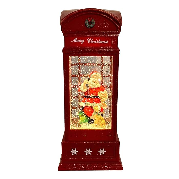 Buy San Francisco Music Box Musical Lighted Santa in a Phone Booth ...