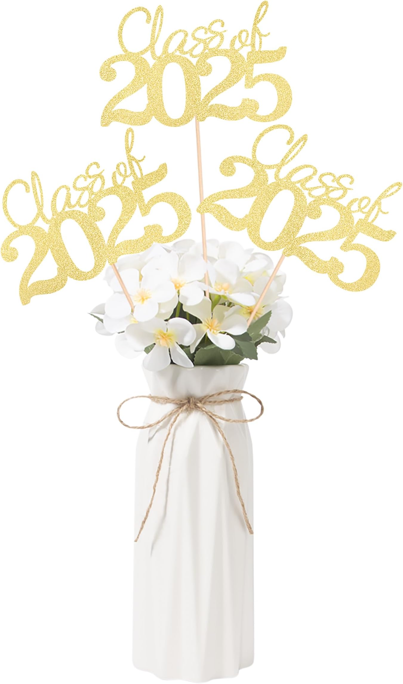 Amazon.com: 10 PCS Graduation Class Centerpieces Gold Class of 2025 ...