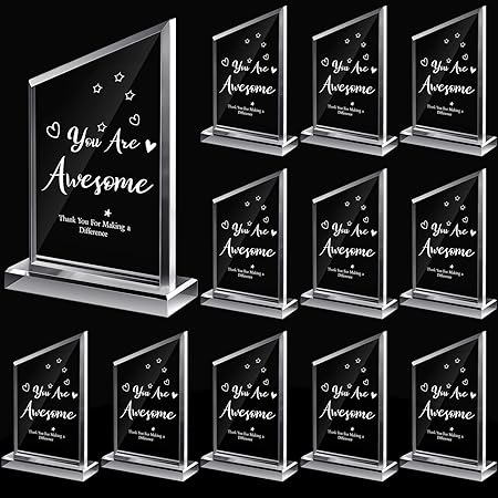 Amazon.com: 6 Pcs Thank You Gifts Acrylic Employee Appreciation Gifts ...