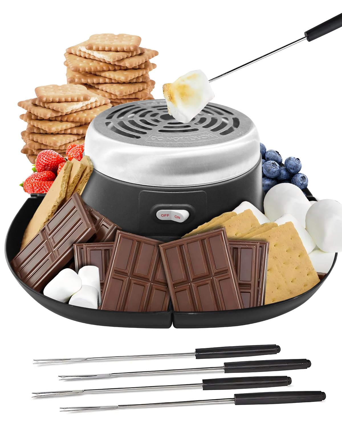 Smores Maker Tabletop Indoor Kit Smores Kit Flameless Electric S'Mores ...