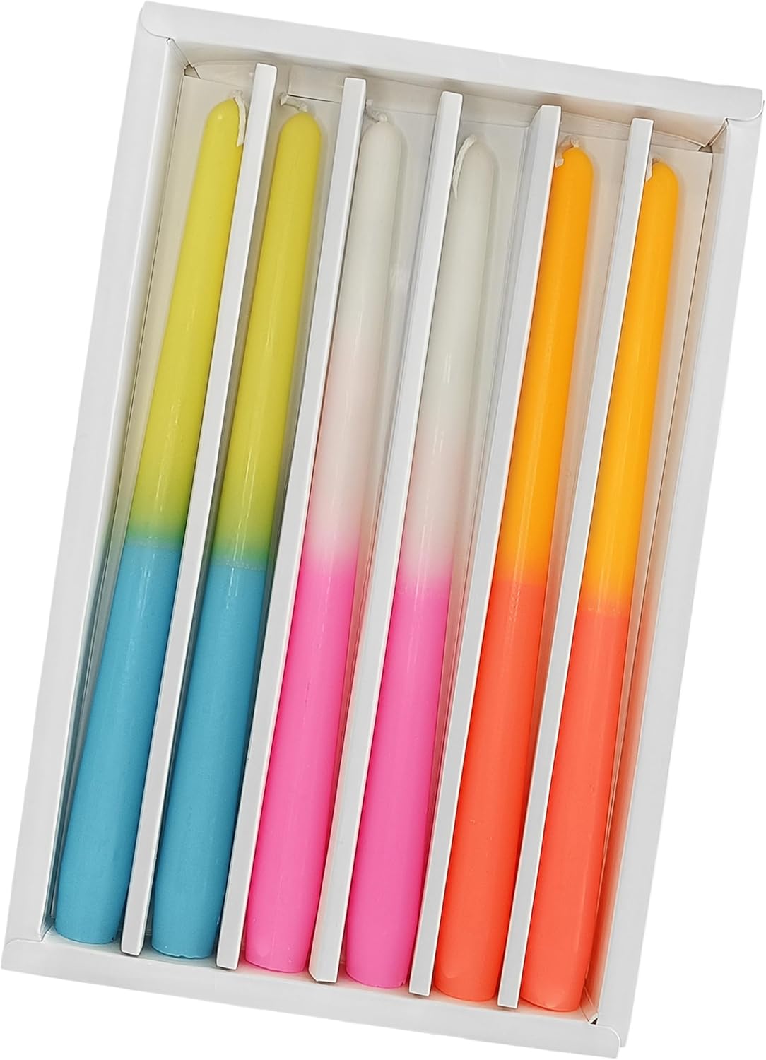 Amazon.com: Scented Candle Sticks Taper Candles Gradient Color Candles ...
