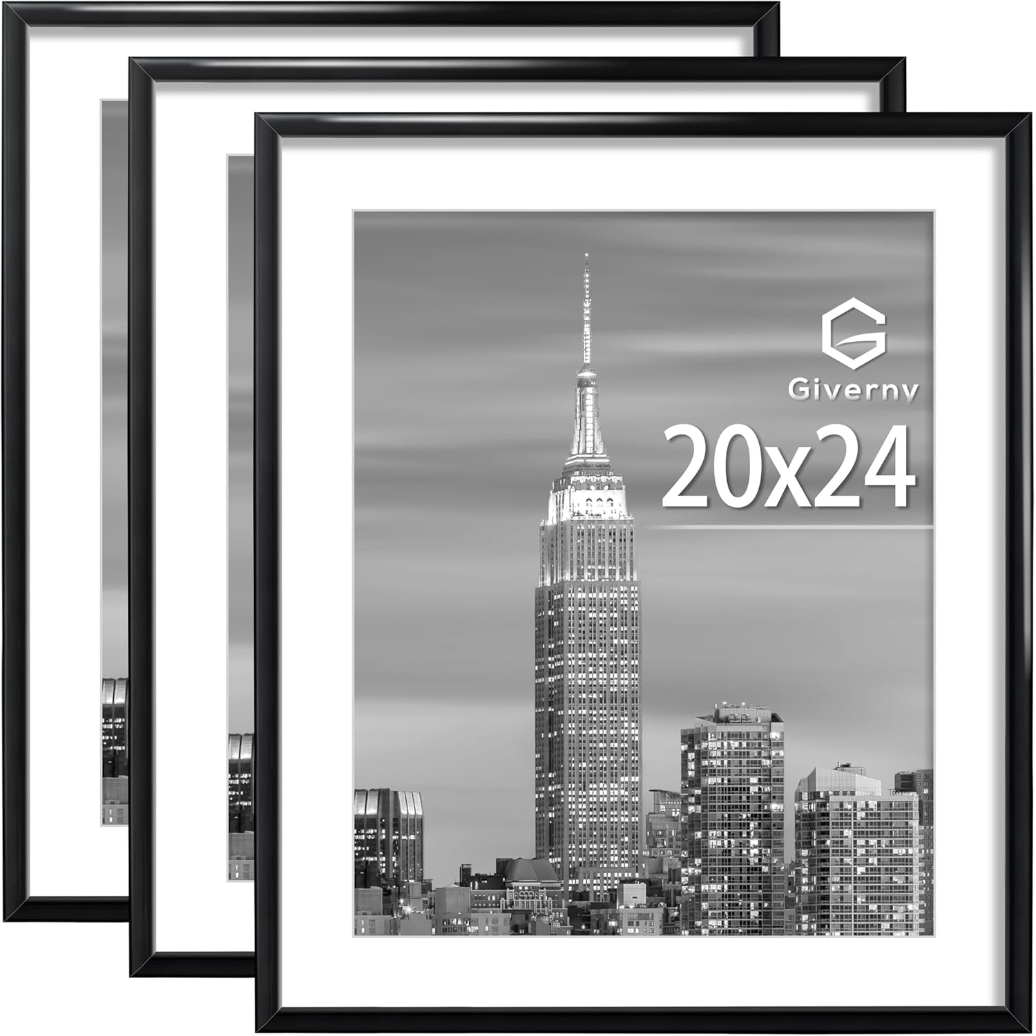 Amazon.com - Giverny 20 x 24 Picture Frame Black 3 Pack, Poster Frames ...
