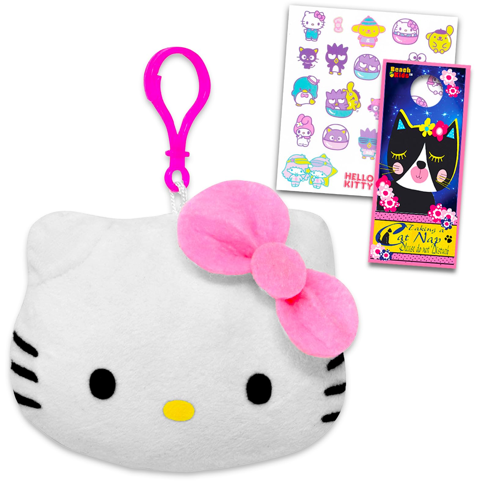 Amazon.com: Hello Kitty Plush Keychain Set - Bundle with Hello Kitty ...