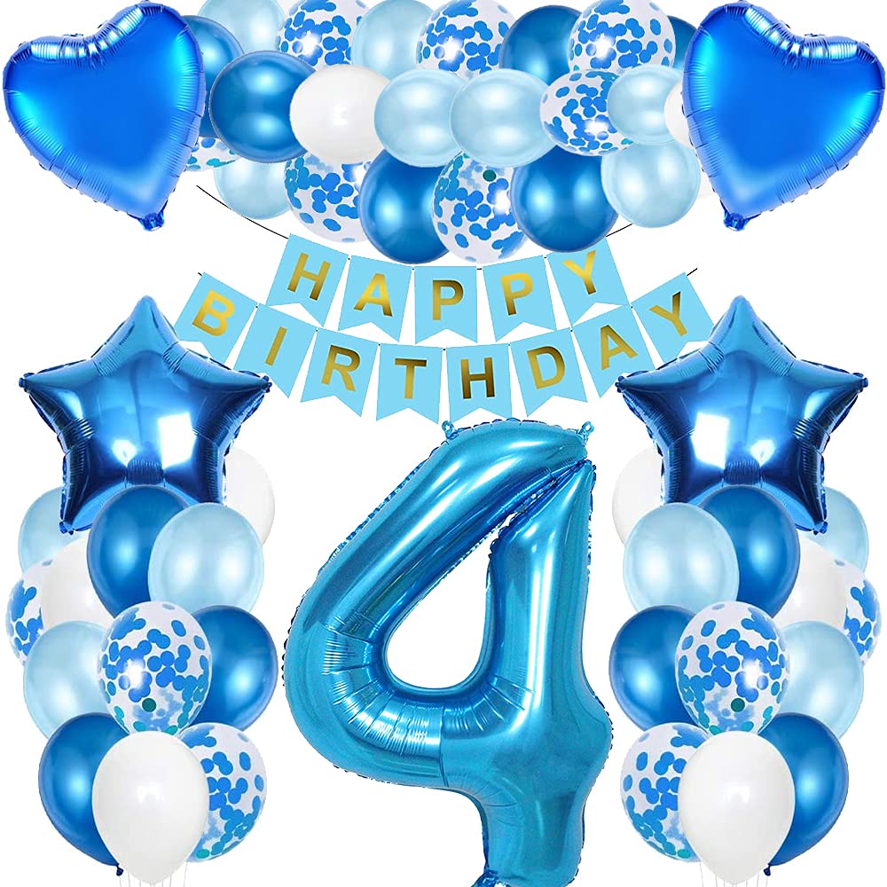 Buy IWheat 4th Birthday Balloon Blue 4th Birthday Decoration For Boy buy-iwheat-4th-birthday-balloon-blue-4th-birthday-decoration-for-boy