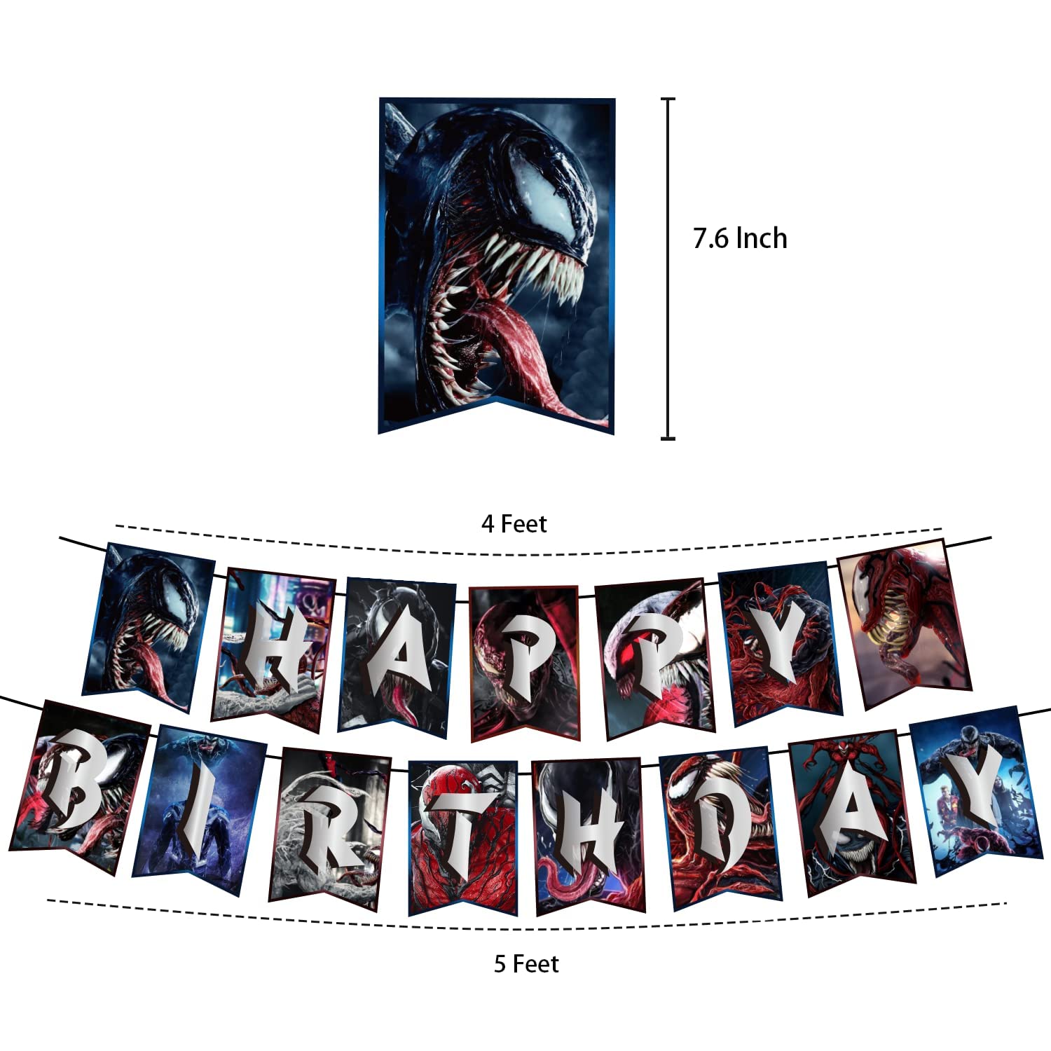 Venom 2 Birthday Party Supplies, Venom Party Decorations Include Venom ...