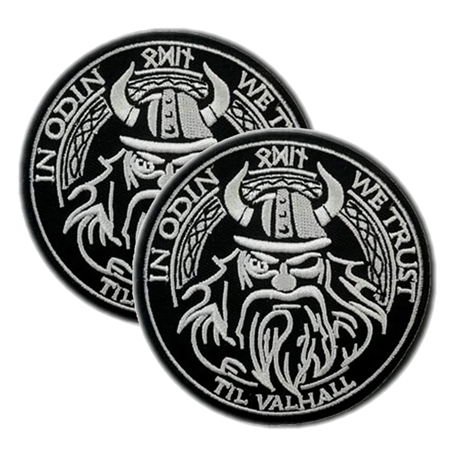 Amazon.com: 2 PCS AliPlus Viking Patches in Odin We Trust Valhalla ...