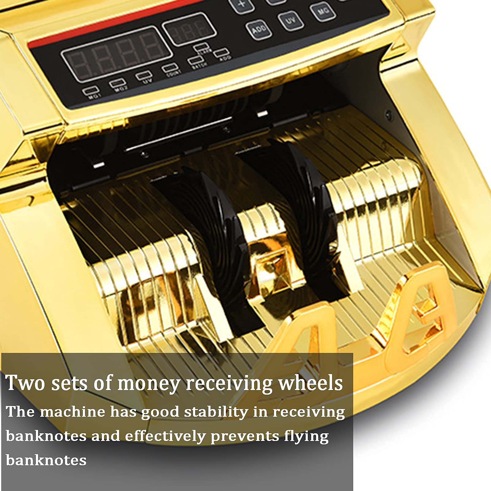 Gold Money Counter Machine Cash Counter with LCD Display 1100 Bills per ...