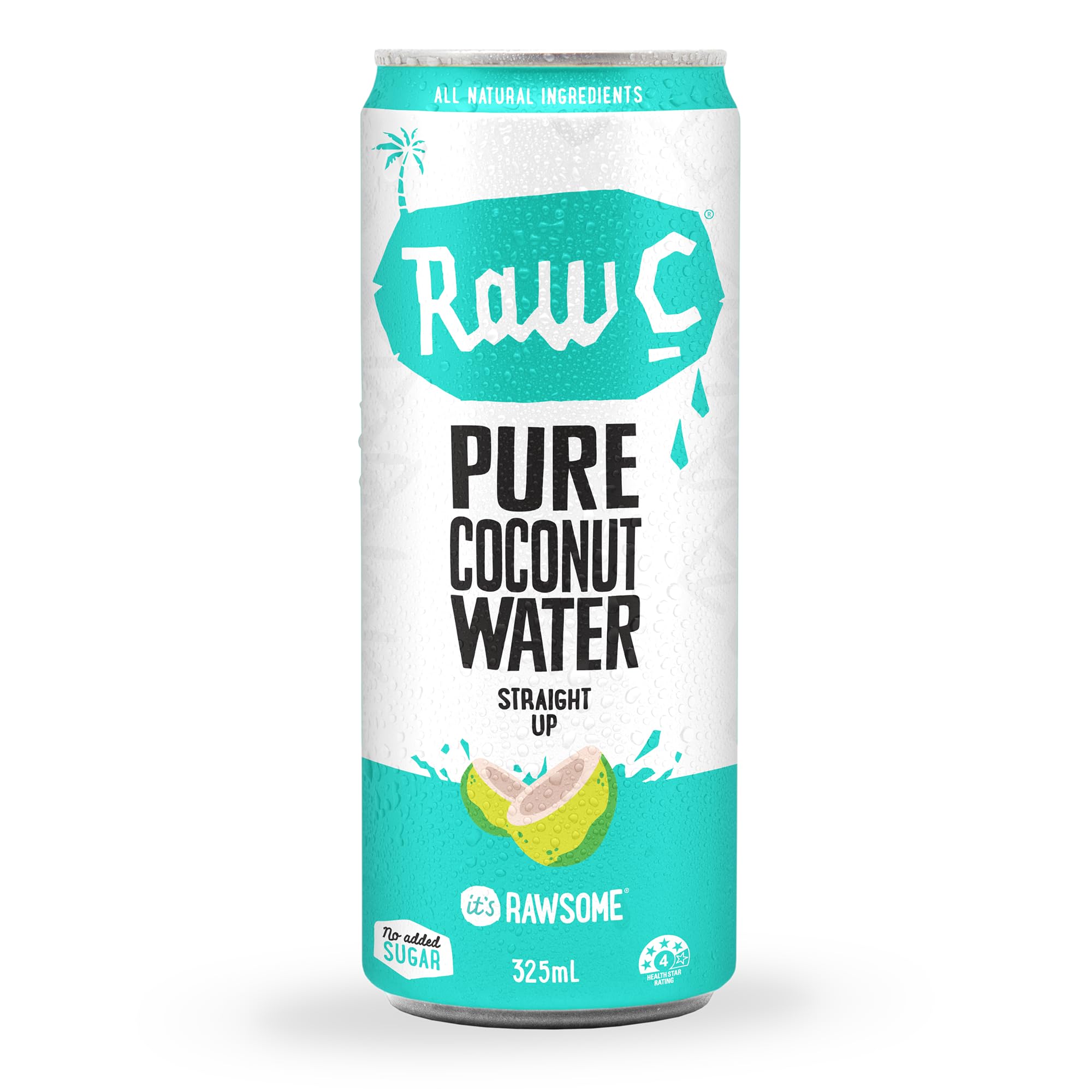 Raw C Straight Up Coconut Water 325 ml (Pack of 12) : Amazon.com.au ...