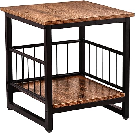 Amazon.com: WAYTRIM Storage End Table, Industrial Side Table Mini ...