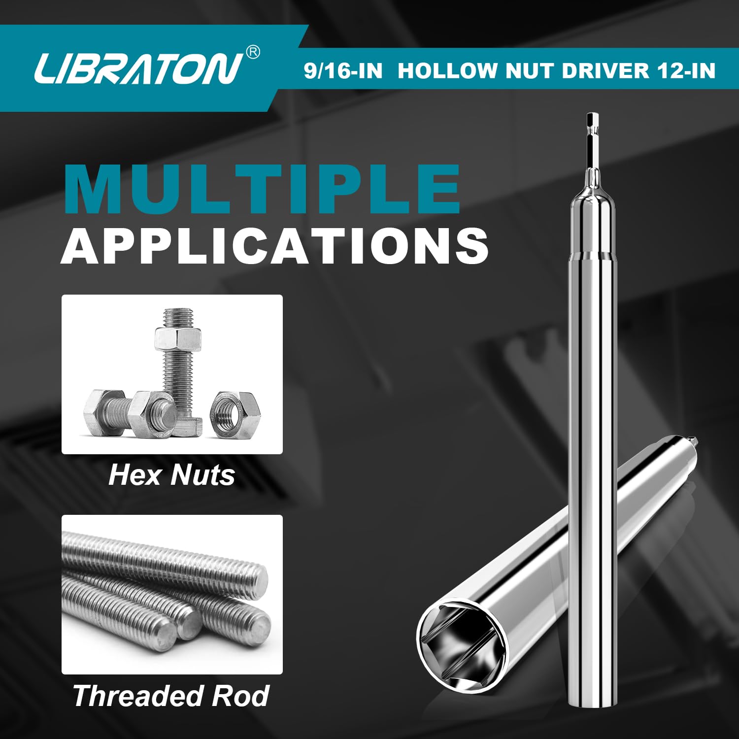 Snapklik.com : Libraton Hollow Nut Driver,Power Nut Driver Set 9/16,12 ...