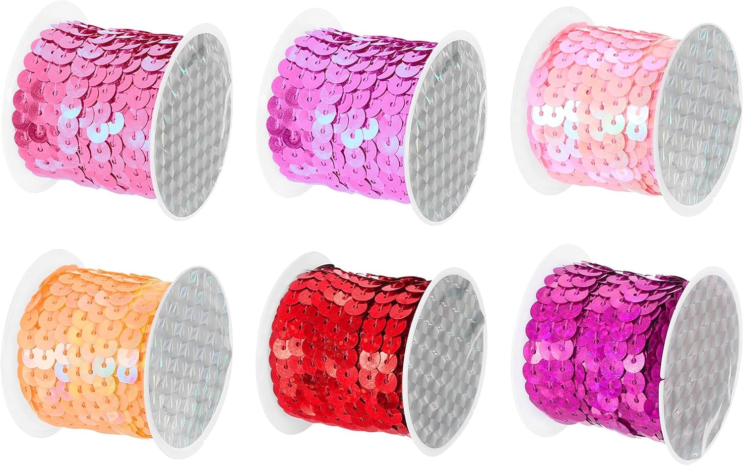 Amazon.com: uxcell 6 Colors 30Yds Flat Sequins Strip, 6mm Spangle ...
